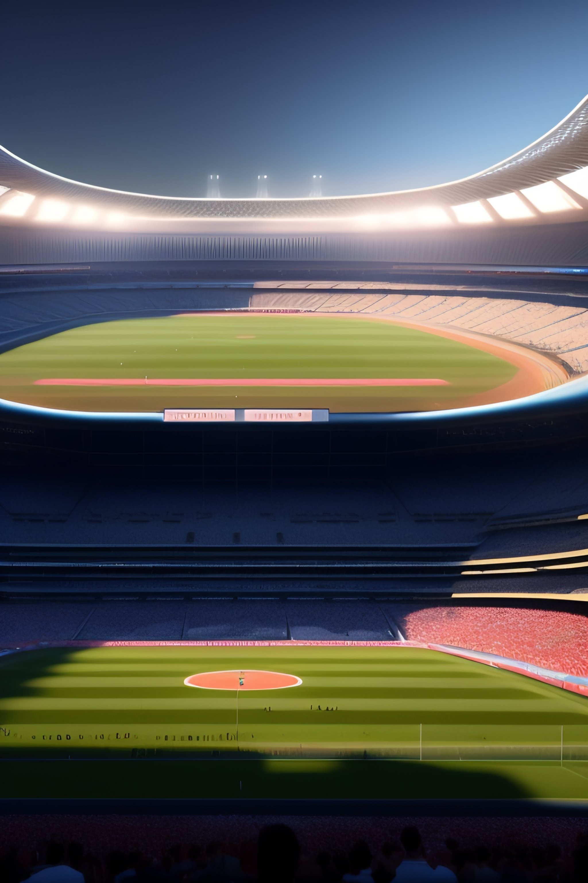 Lexica - C4D, Retrofuturistic Maracanã Stadium,people walking ,8k,Hyper ...