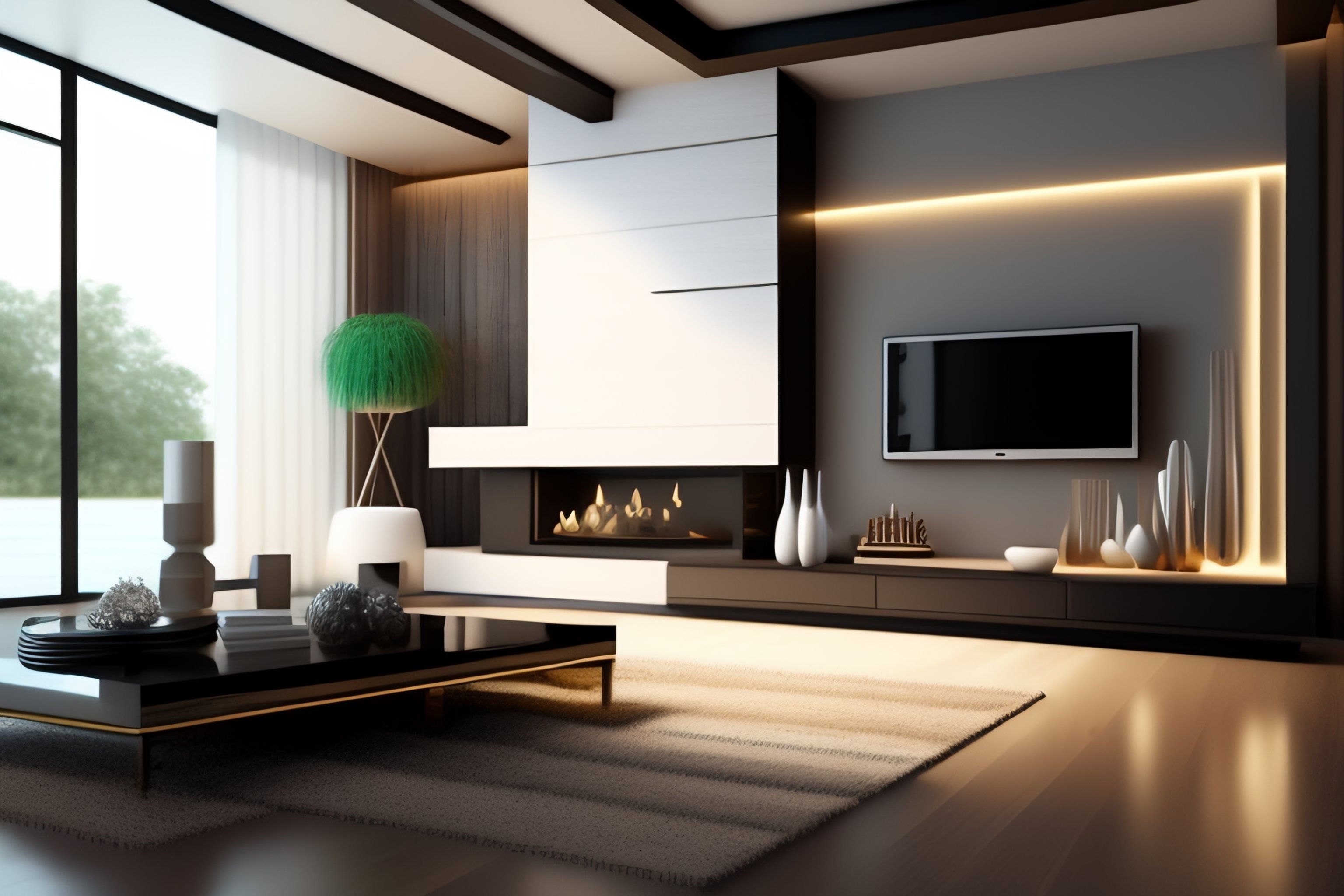 Lexica - A living room with neutral colors in arcane animation style