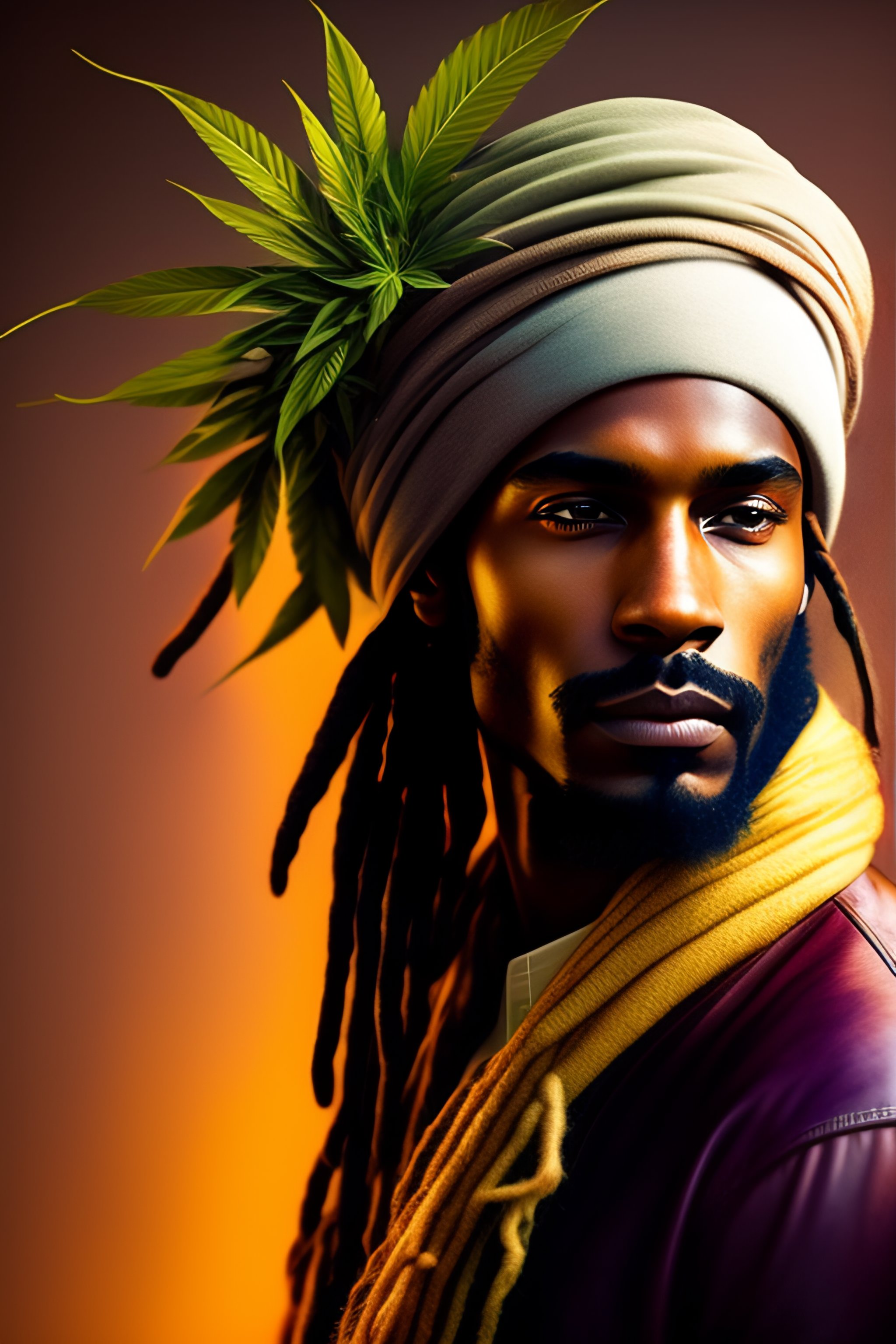 Lexica - Man in turban with dreadlocks hanging out, open third eye ...