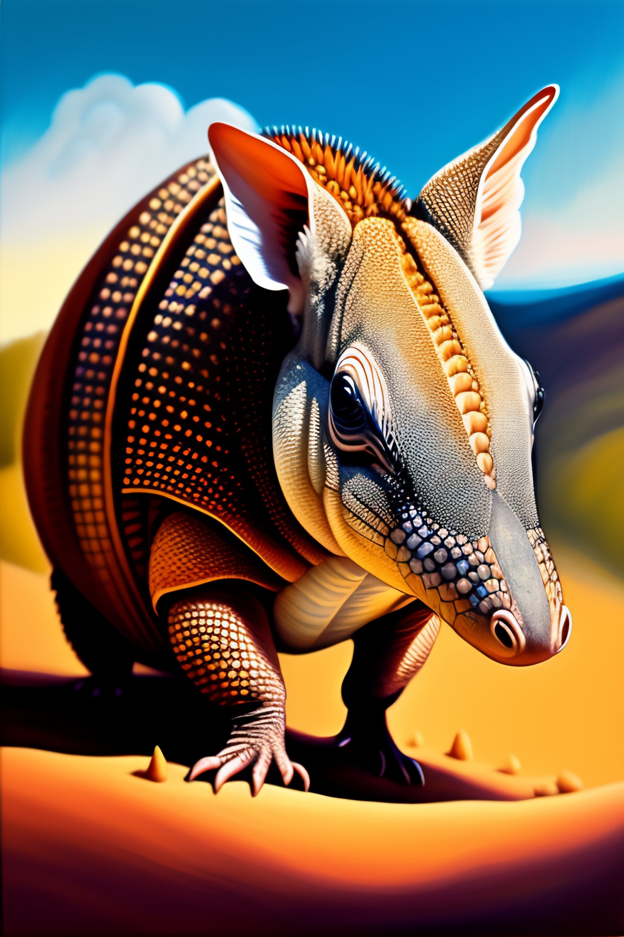 Lexica - Armadillo full color painting