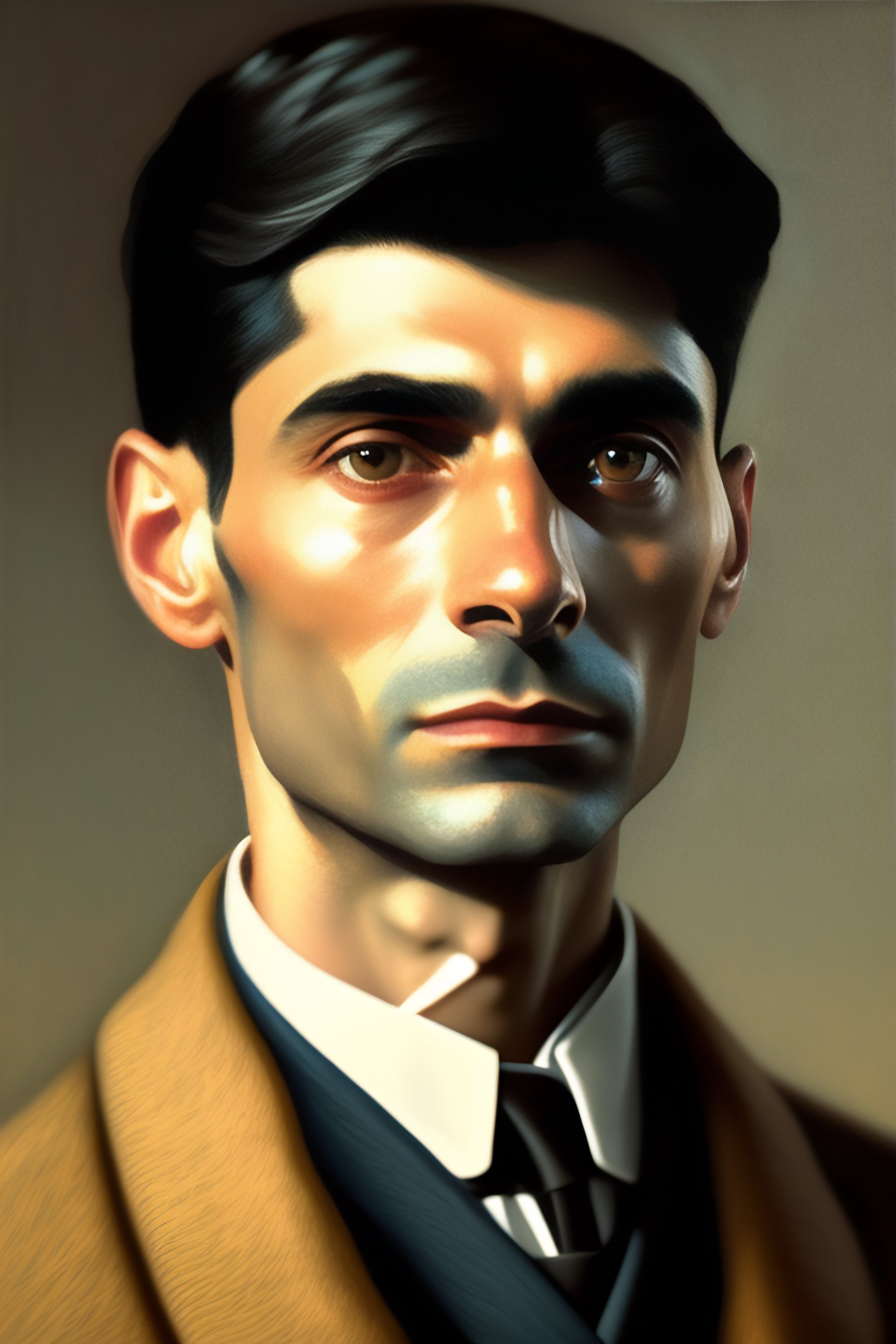 Lexica - A portrait of franz kafka, in the style of van gogh, sharp ...