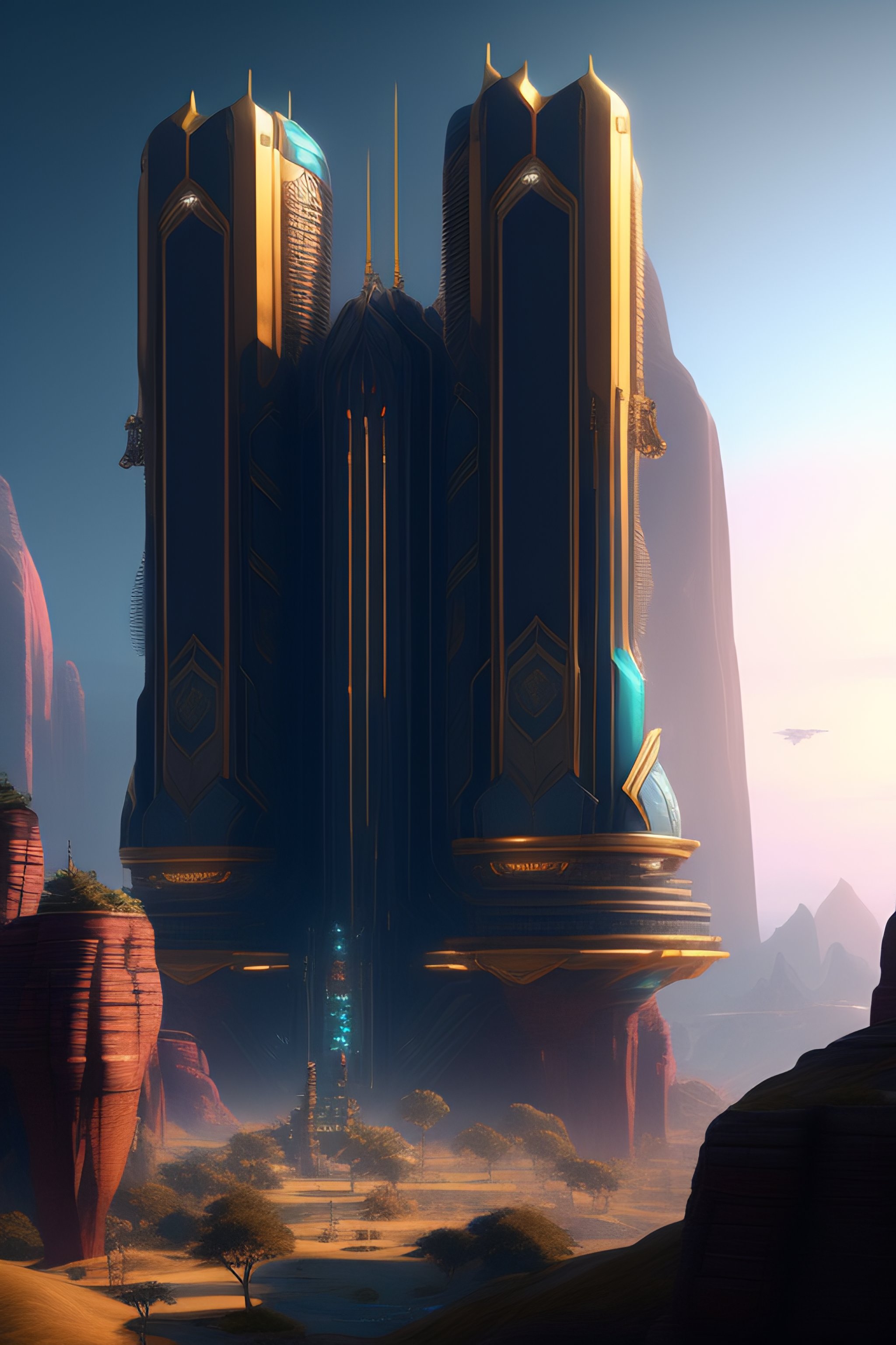 Lexica - Scenic-Aetherpunk mega city-landscape , ultra detailed diffuse ...