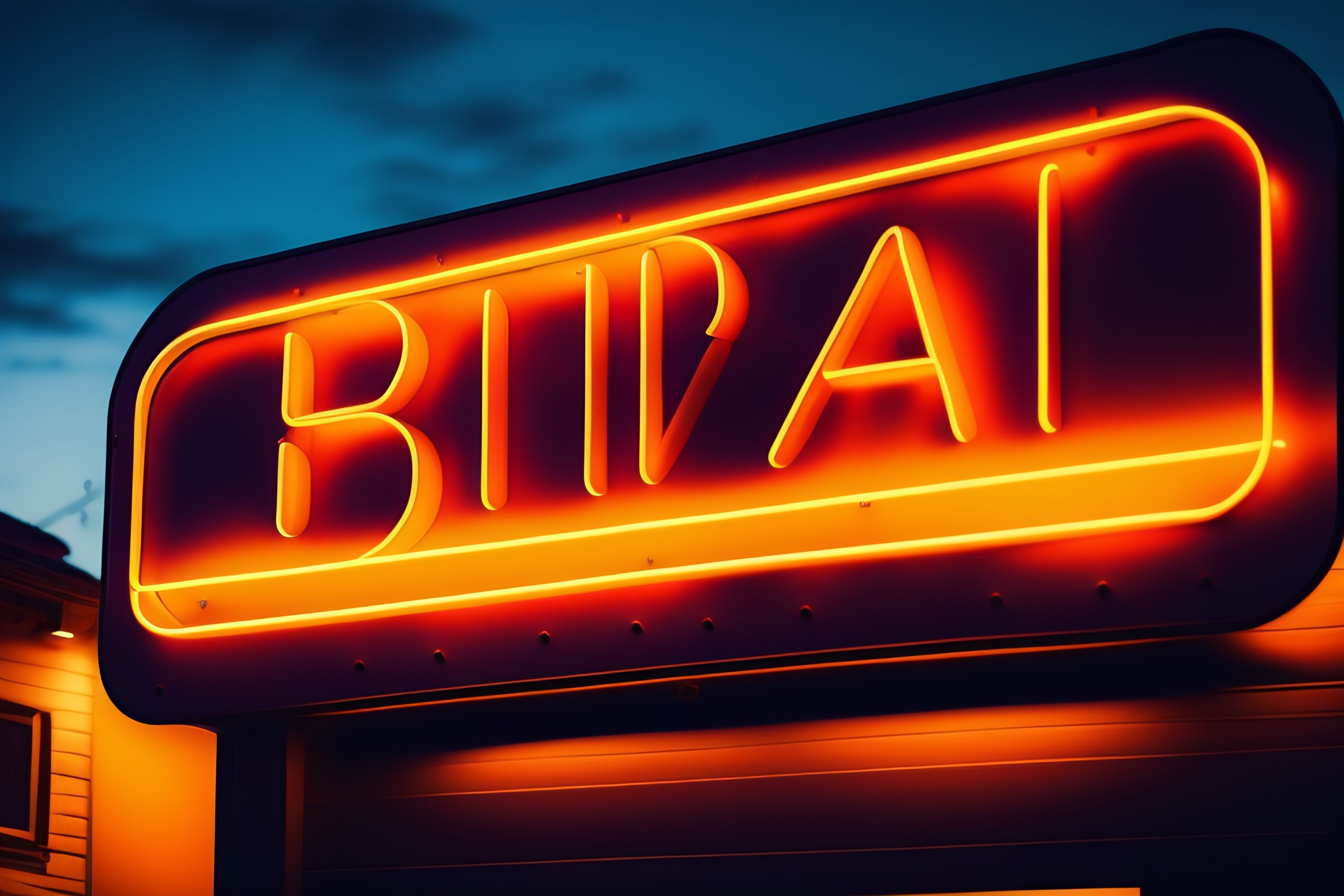 Lexica - Neon sign lights up at night