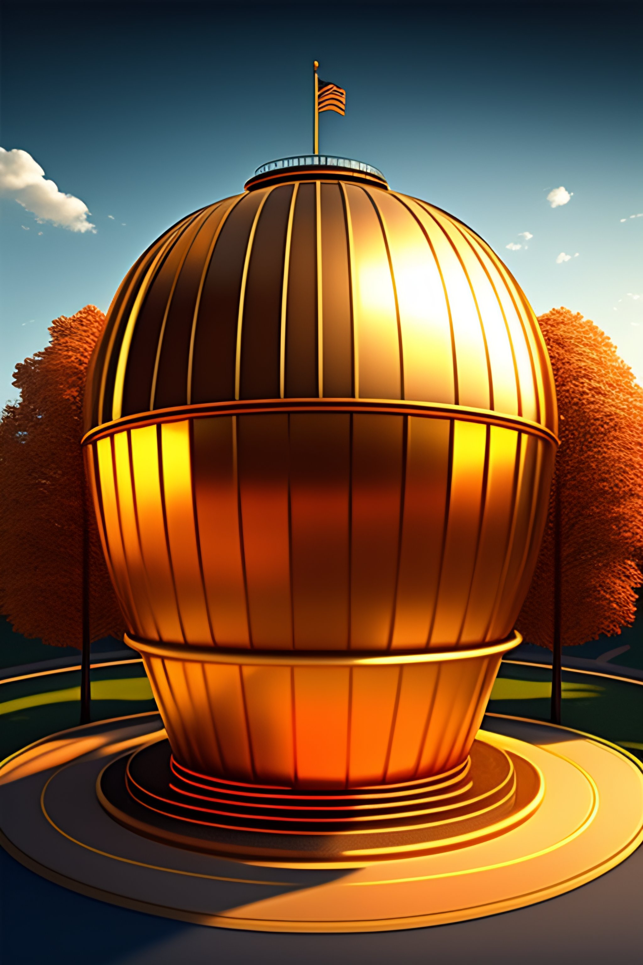 Lexica - Knoxville sunsphere with a bourbon barrel as the top ...