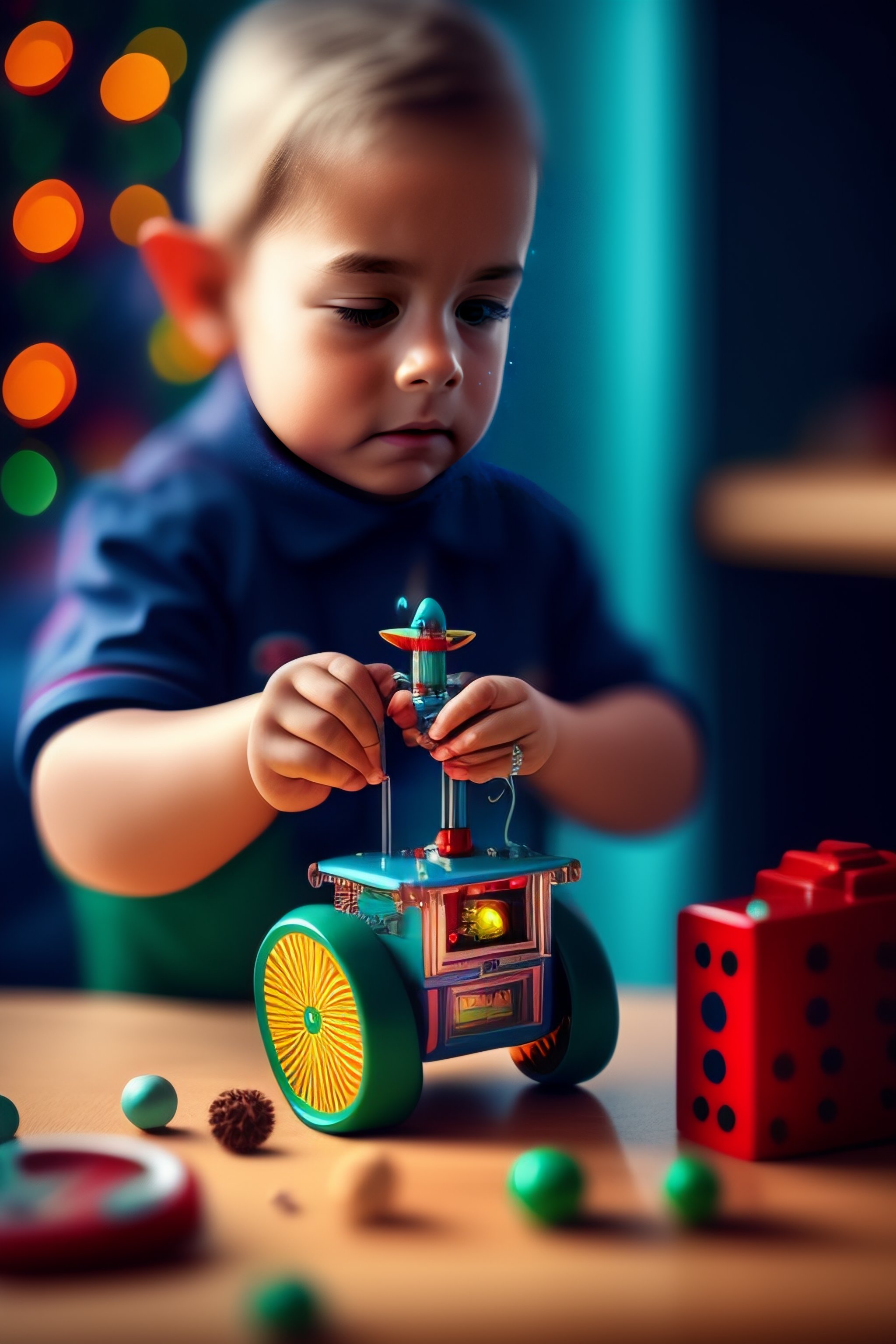Lexica - A real elf making a robot toy