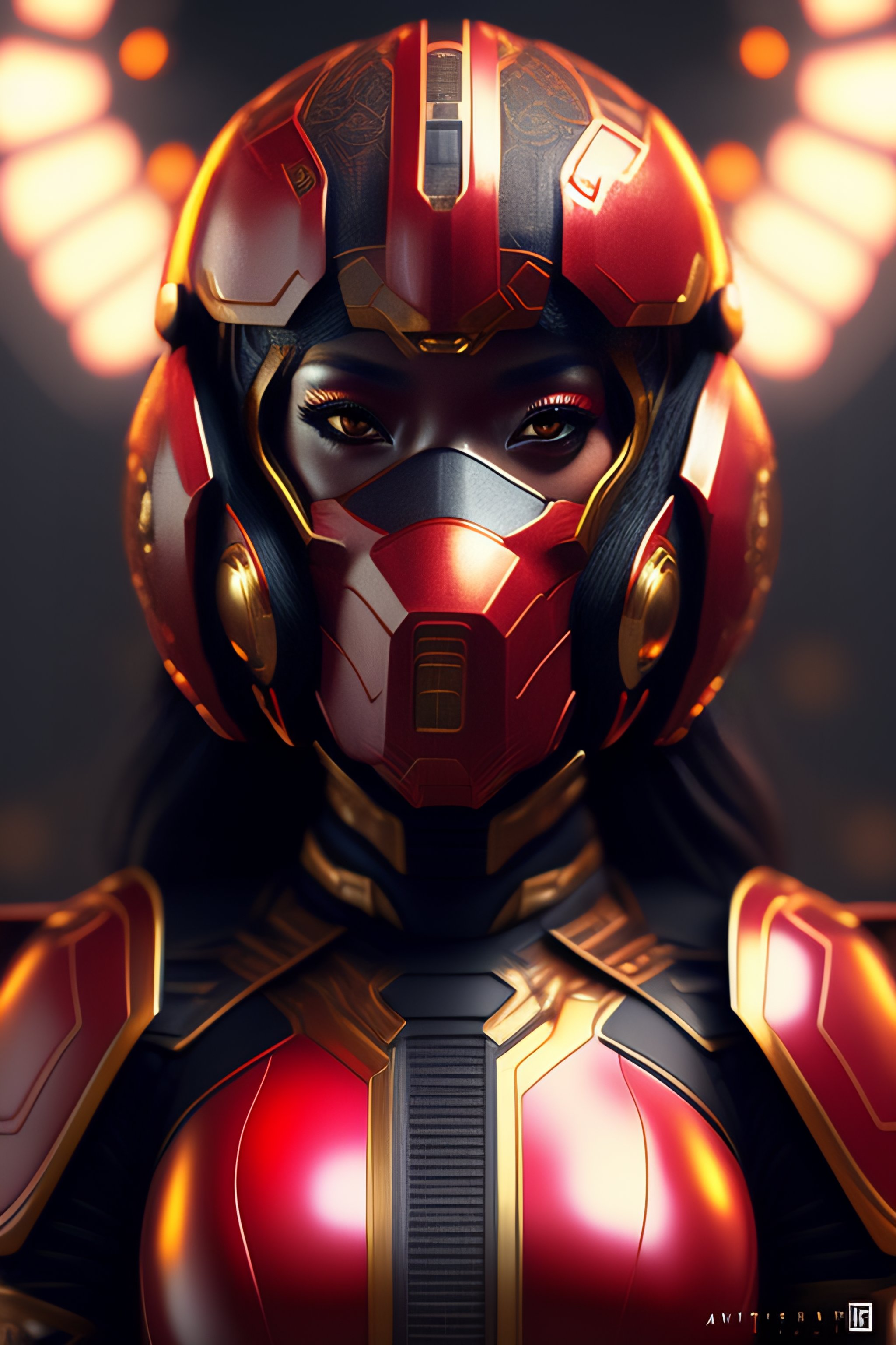 Lexica - Portrait of a cybernetic red tortoise a spiritual full body ...