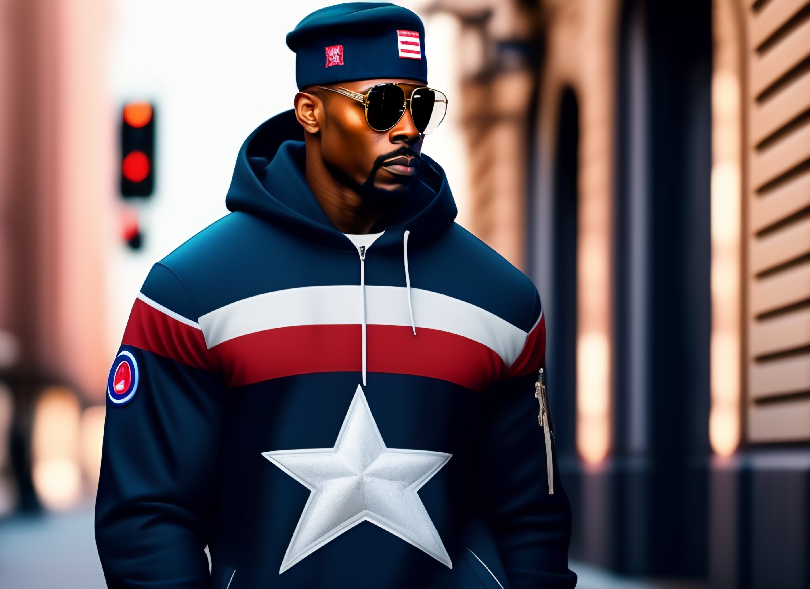 Lexica - Steve rogers, captain america, hiphop streetwear drip
