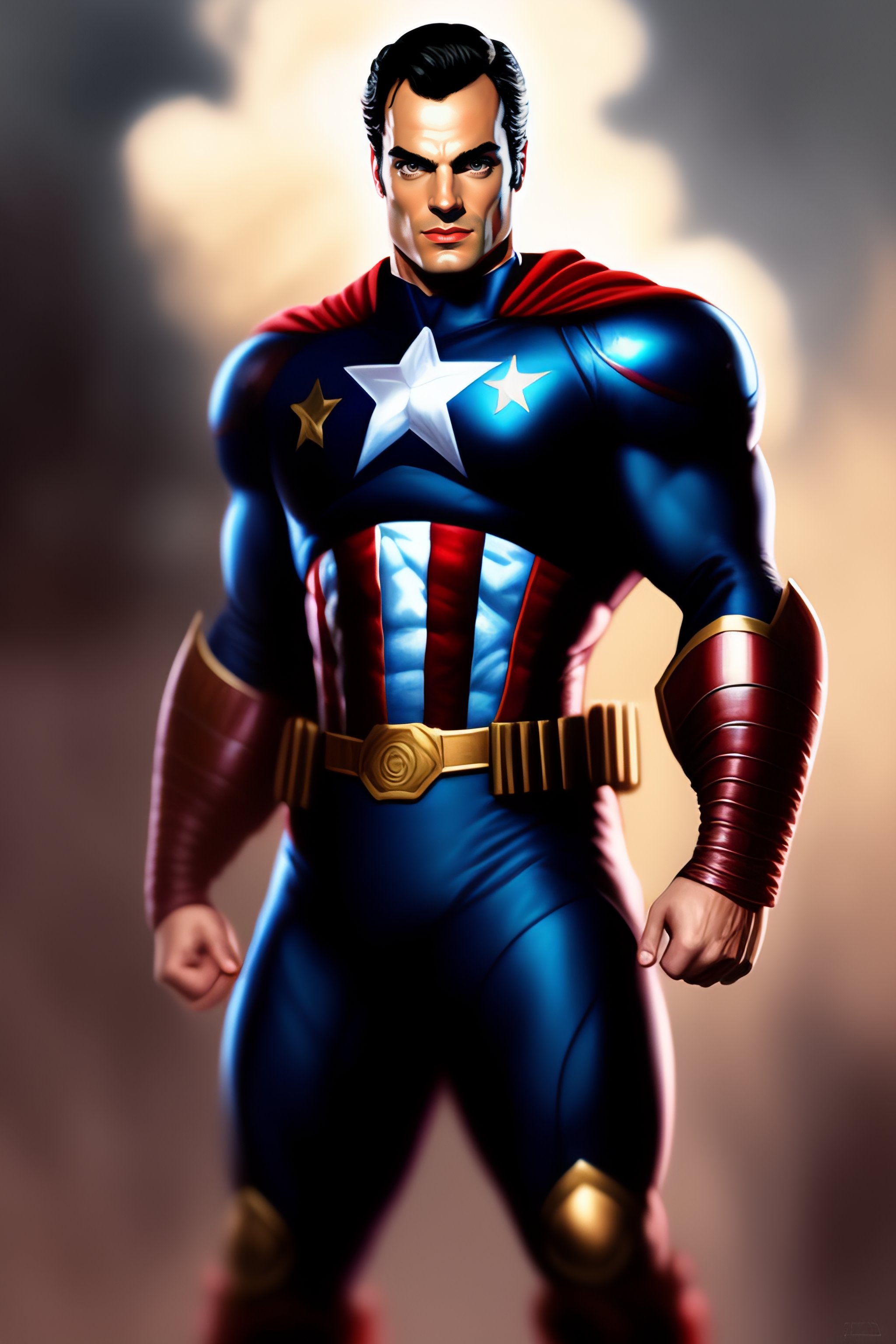 Lexica - Henry cavil as captain america full body
