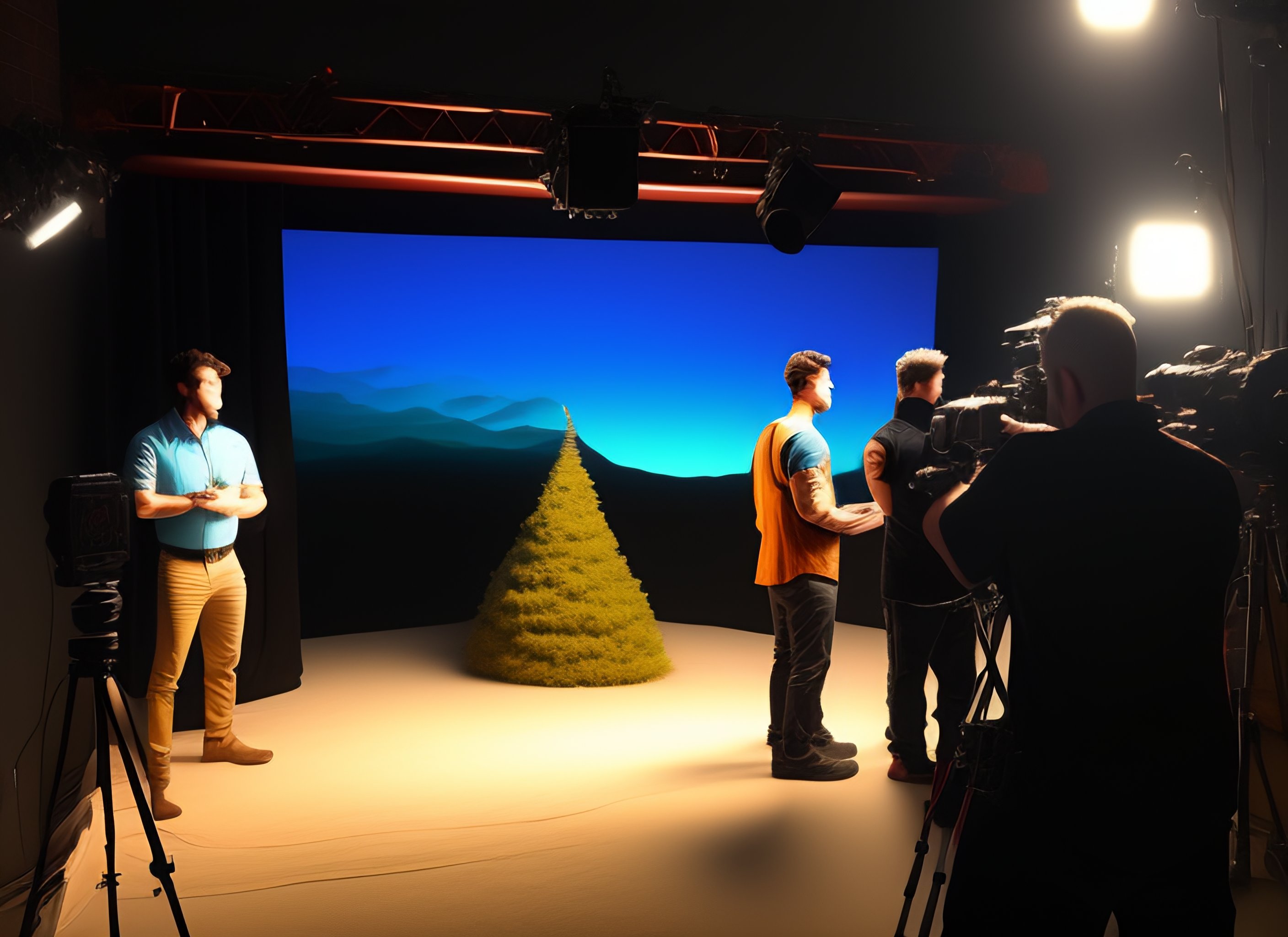 Lexica - Behind the scenes on the set of a claymation movie, wide angle ...