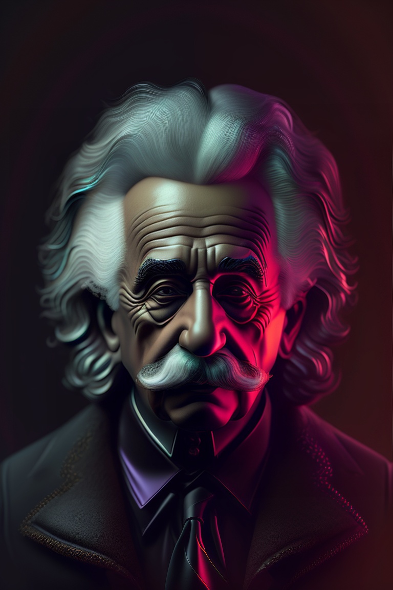 Lexica - Albert Einstein, scar, badass, scary, creepy, seen from a ...