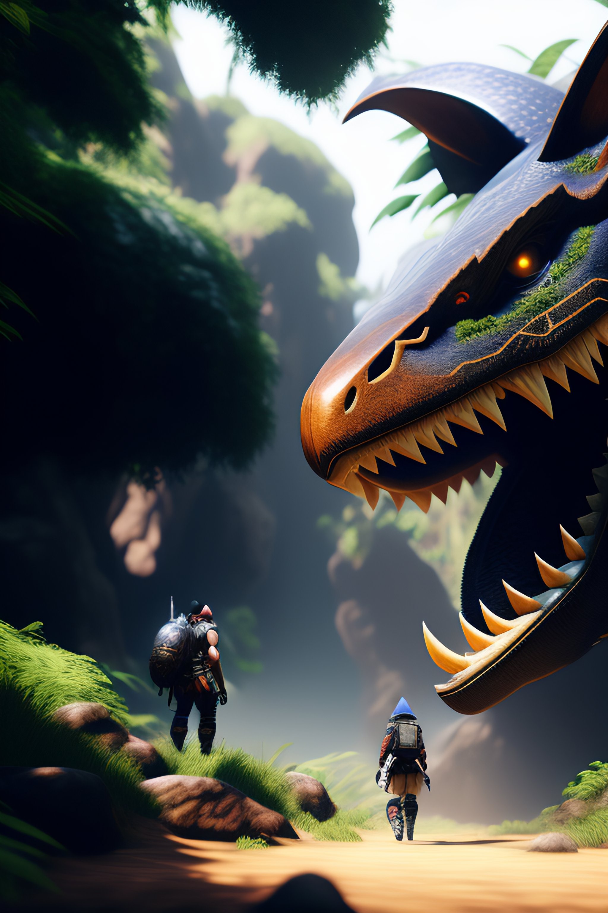 Lexica - Monster hunter, jungle, super detailed, realistic, high ...