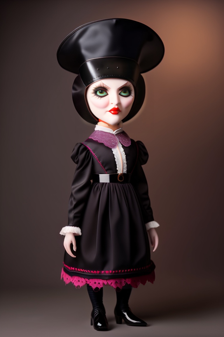 Lexica - Full body female puppet with terrifying appearance with ...