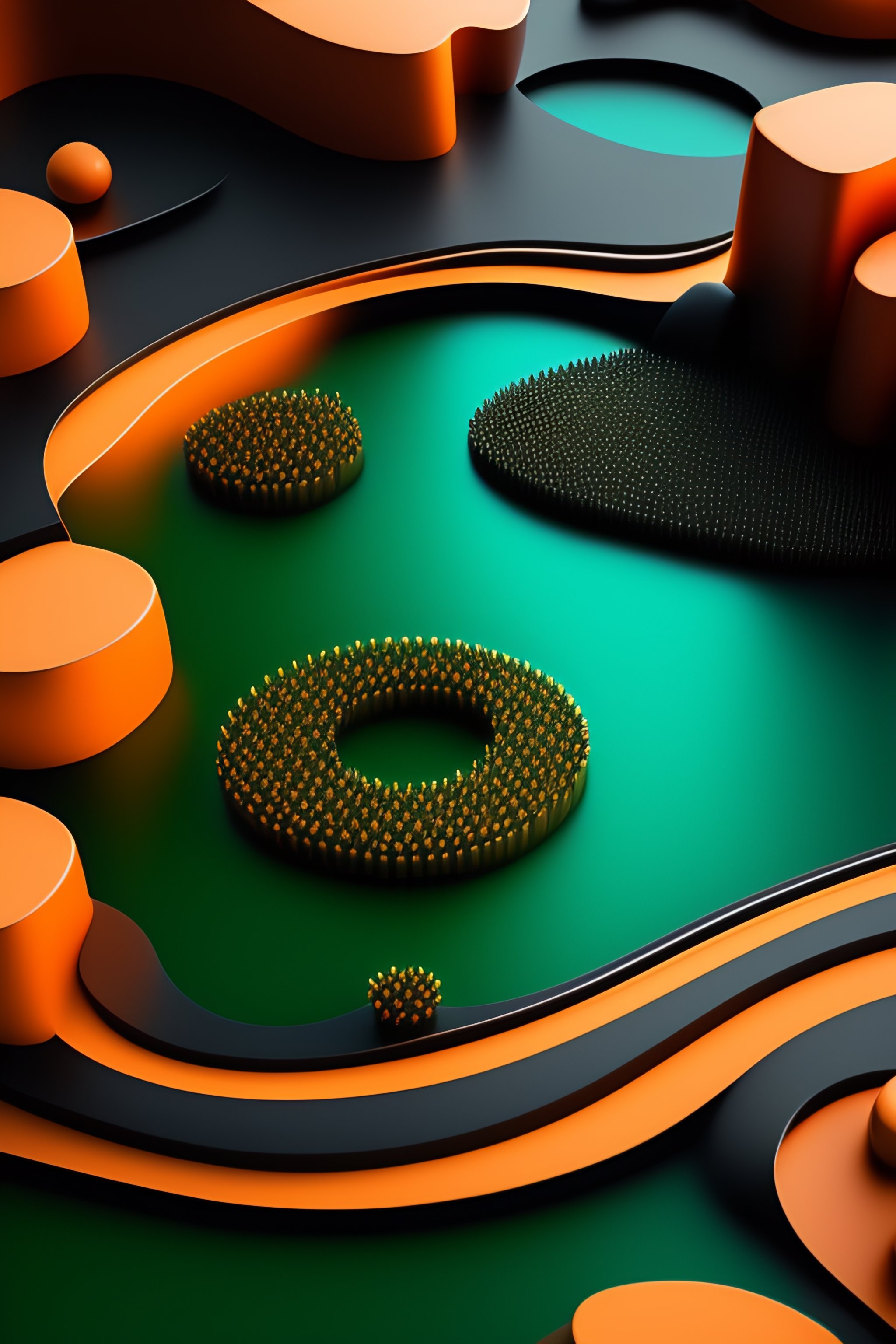 Lexica - Detailed 3d futuristic map of the netherlands, high contrast