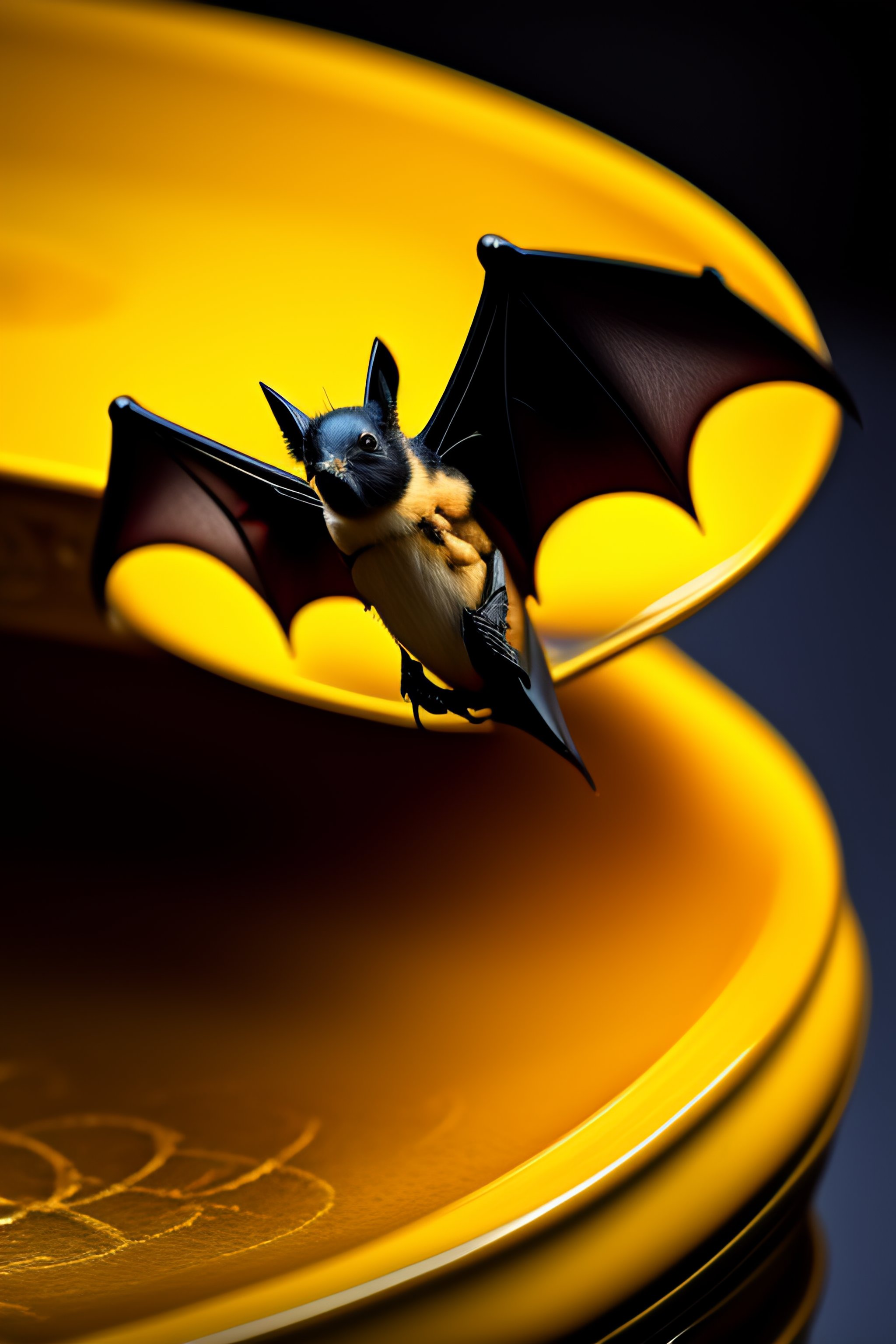 Lexica - Bat with spread wings holding in its claws the inscription ...