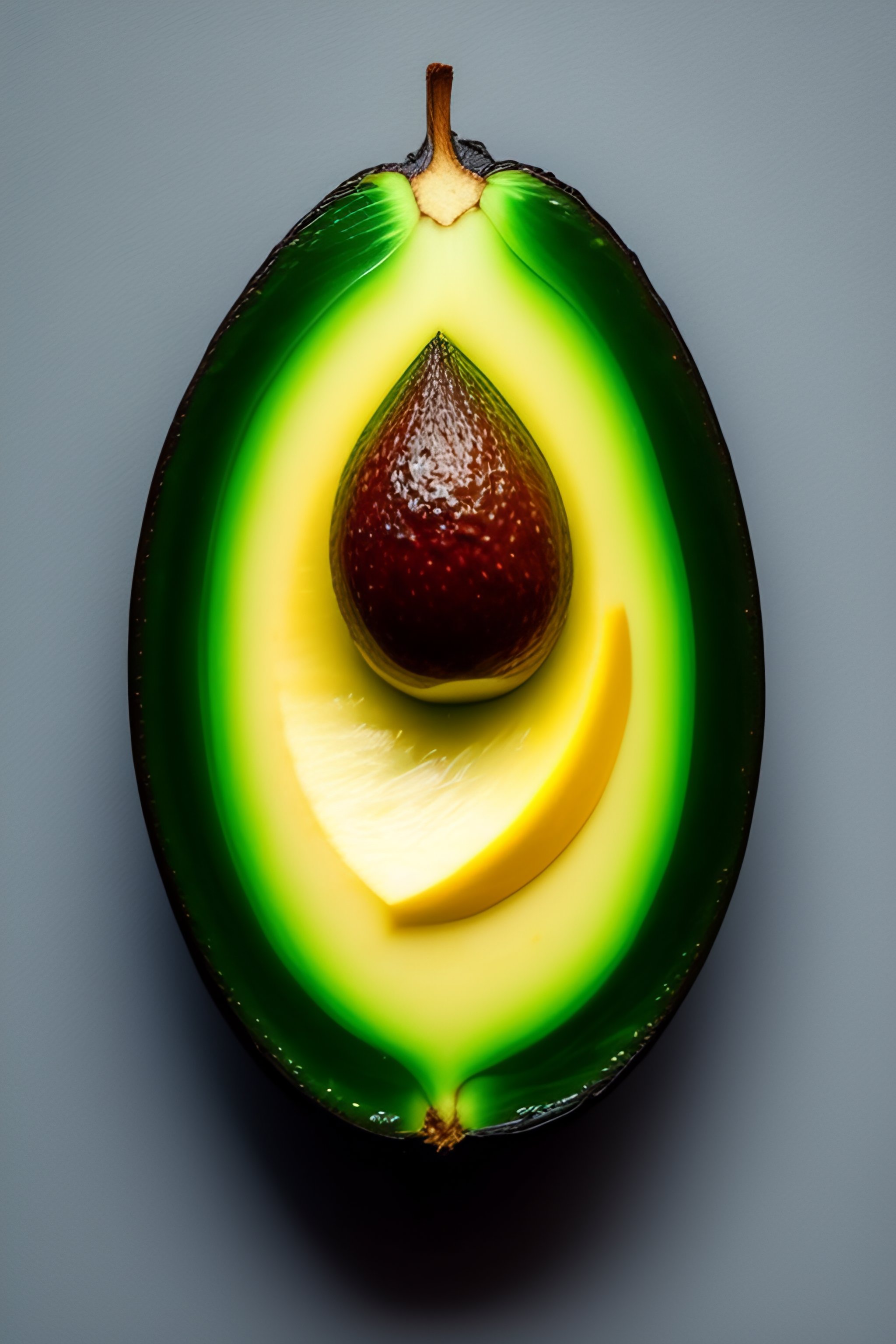 Lexica - Sliced avocado dressed like a warrior