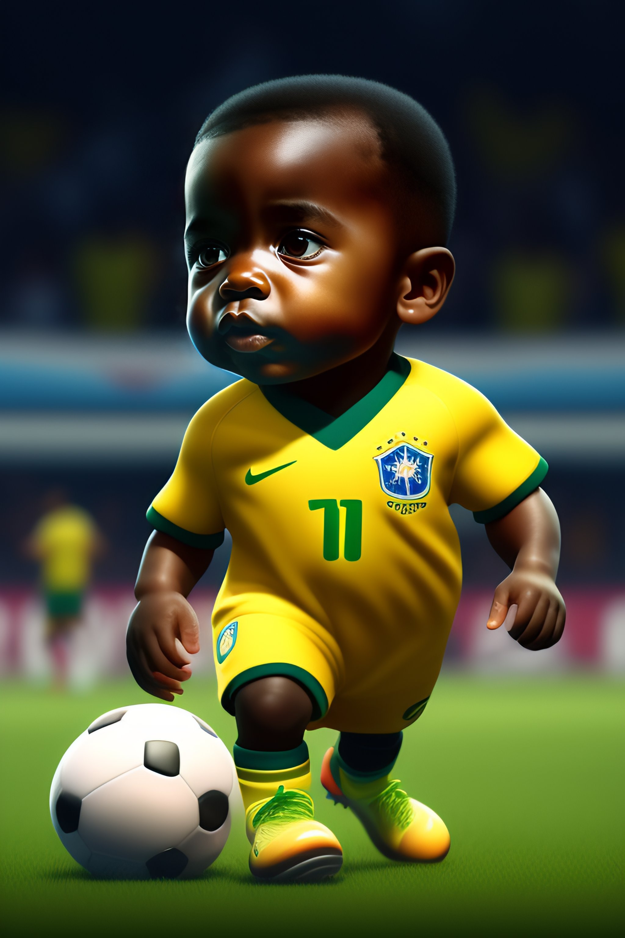 Lexica - Baby Pelé,soccer,brazil,3D