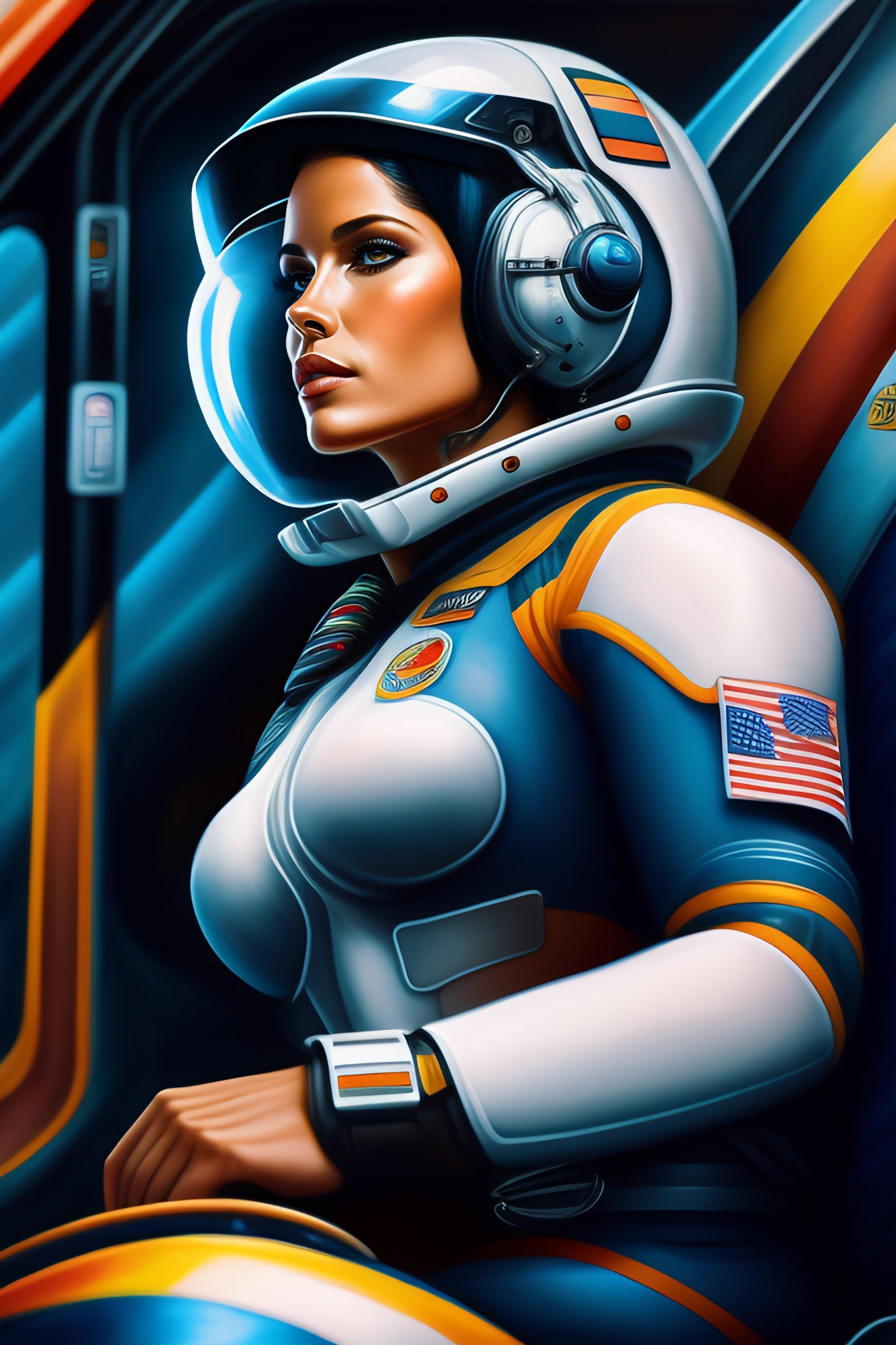 Lexica - Cyborg pilot, women,interior cockpit, by tarsila do amaral ...