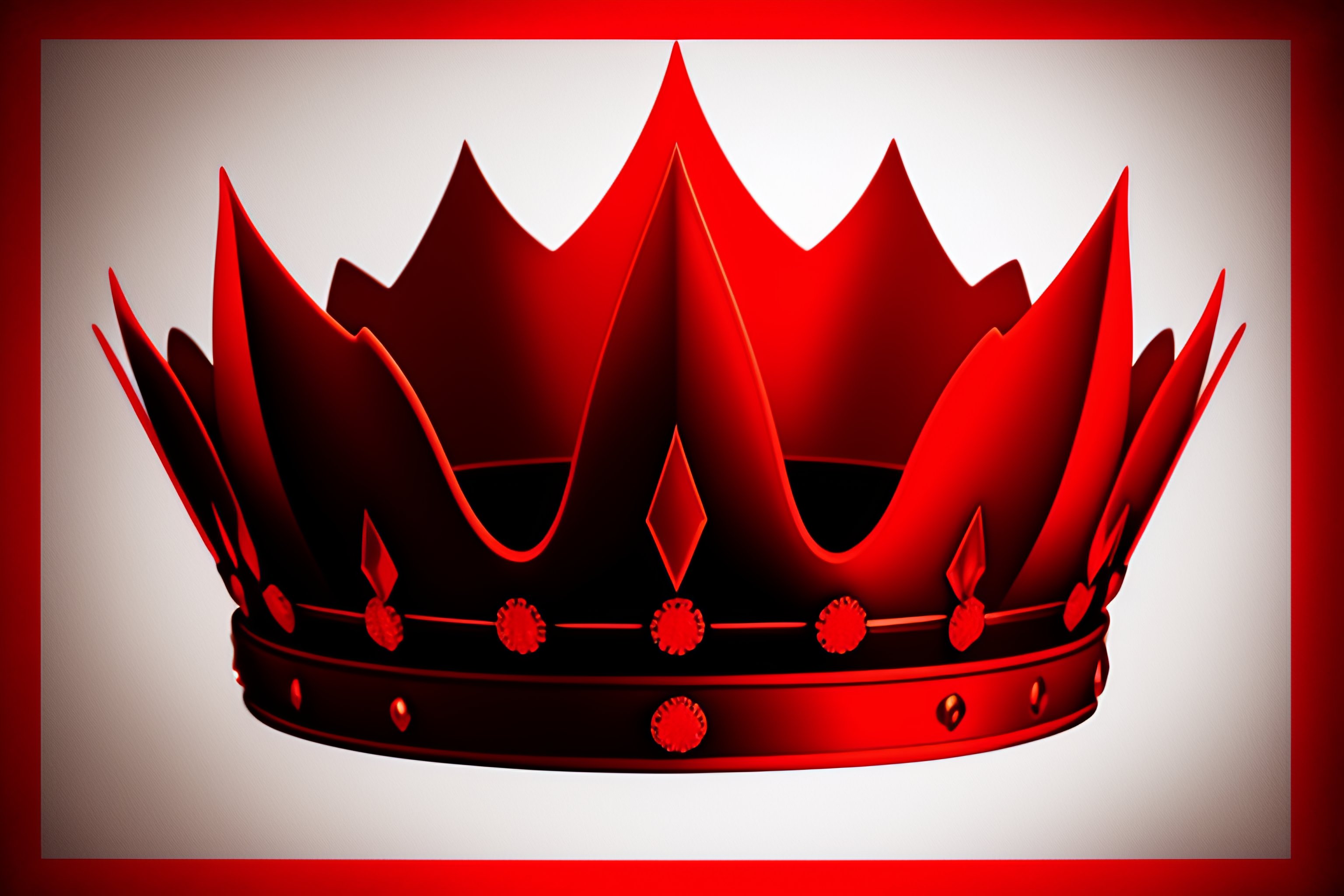 Lexica - A digital art banner with an empty red outline crown inside ...