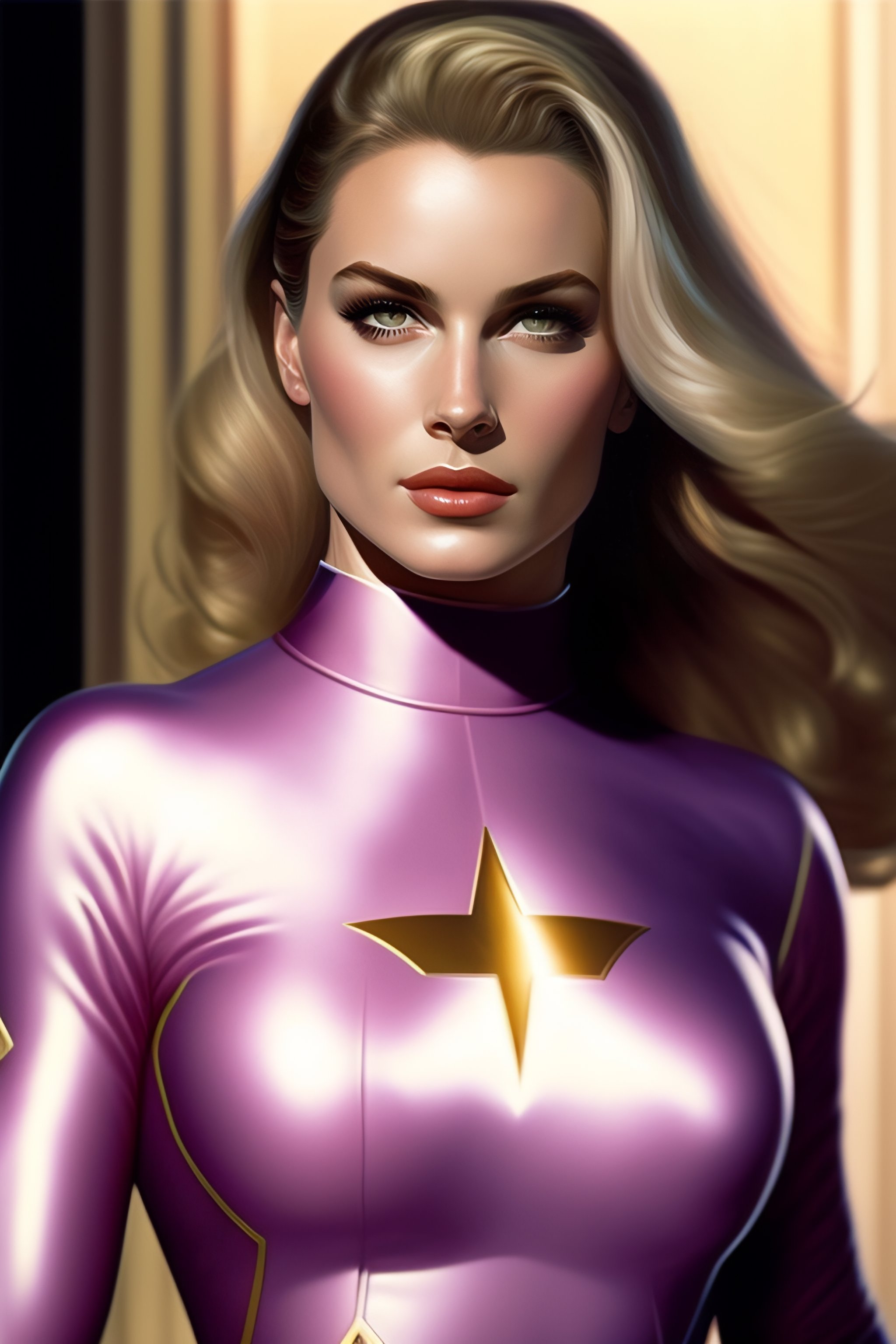 Lexica - Female superhero, pale muted pink costume, concept art by Alex ...