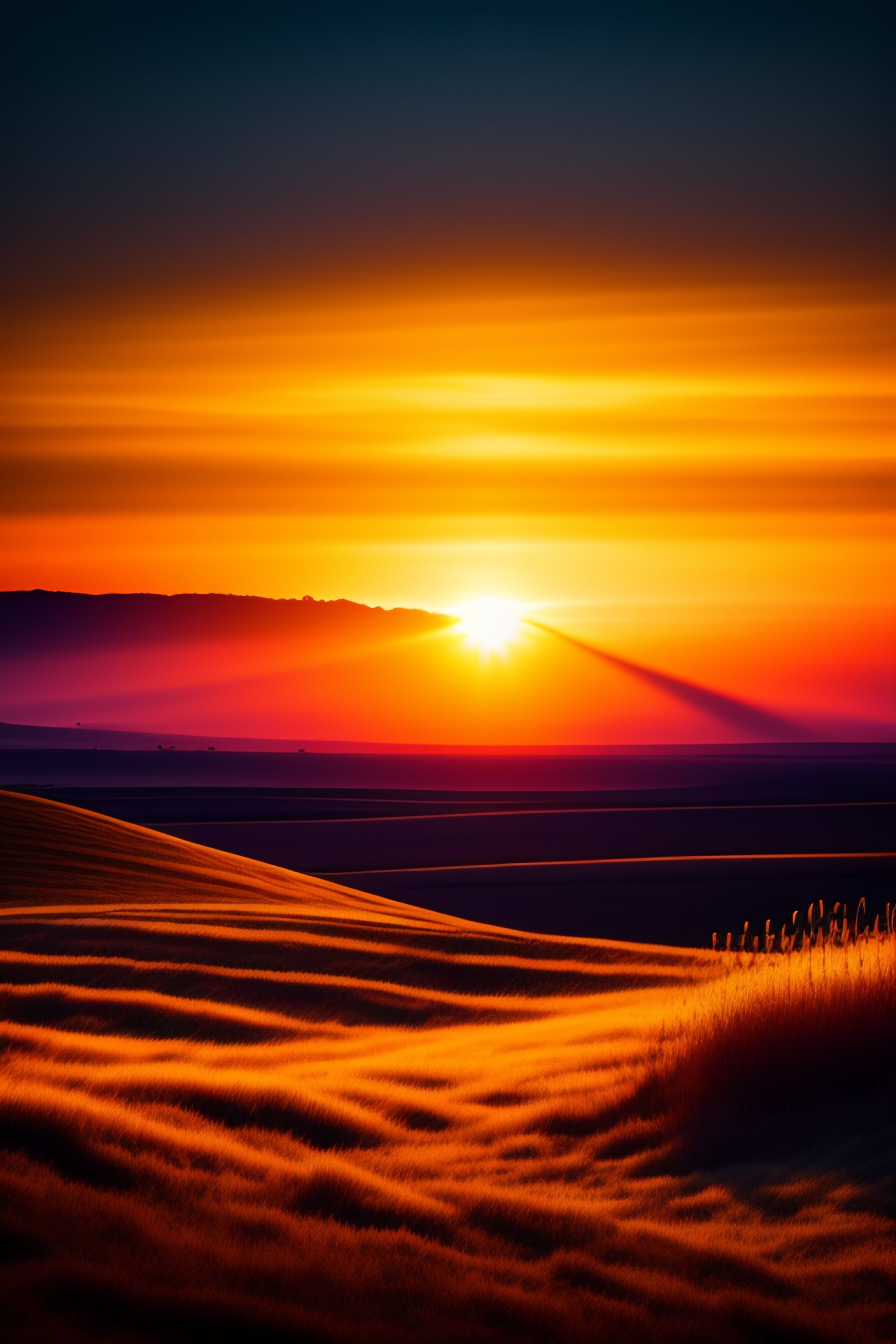Lexica - A big bright beautiful tomorrow, sunrise landscape, beautiful ...