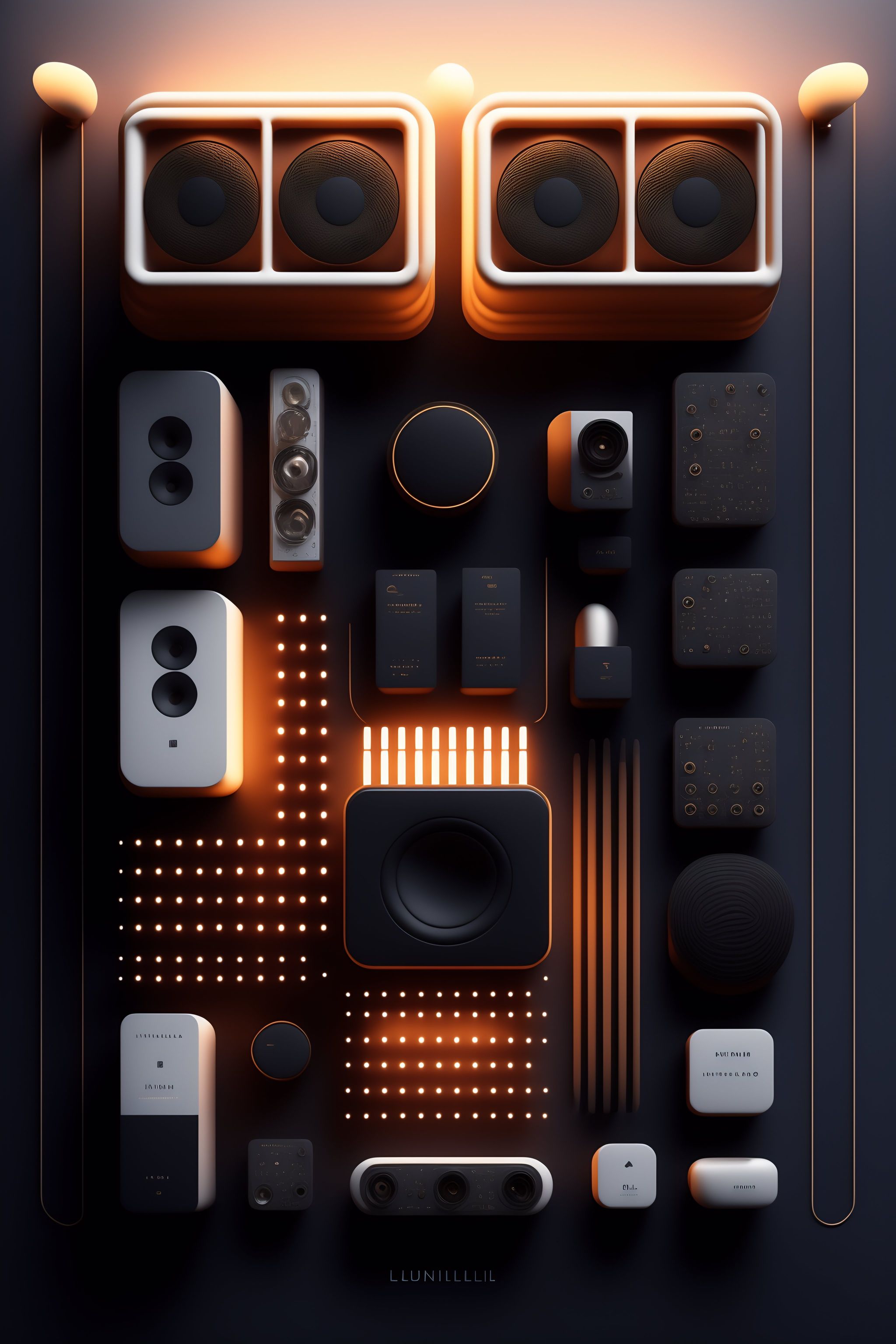 Lexica - Audiovisual architecture , Knolling, Knolling layout ...