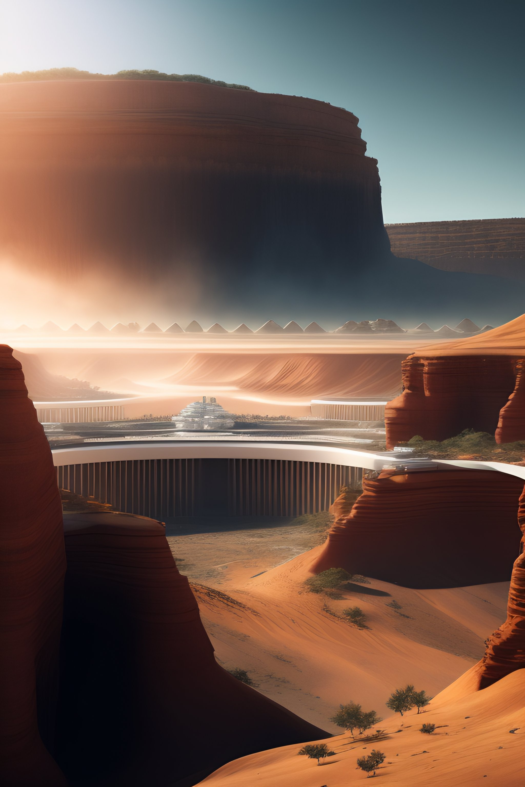 Lexica - Bioremediation white mining tailing futuristic horizontal ...