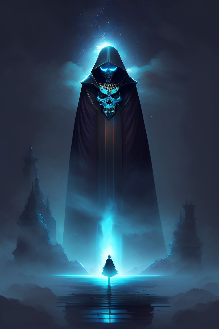 Lexica - Robed spectral ghost, floating, chained skulls floating around ...