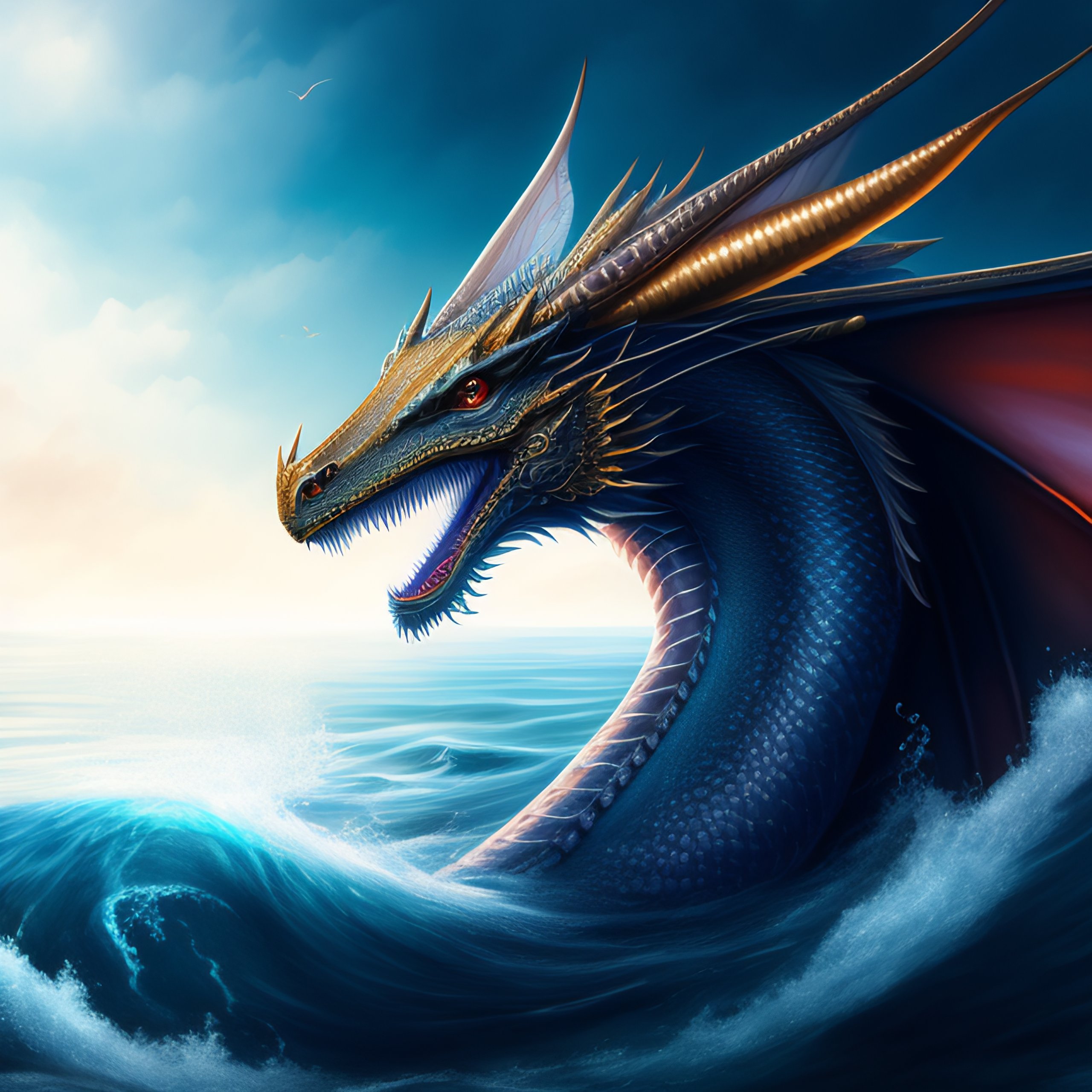 Lexica - Dragon fly on the sea, beautiful, highly detailed, sharp focus ...