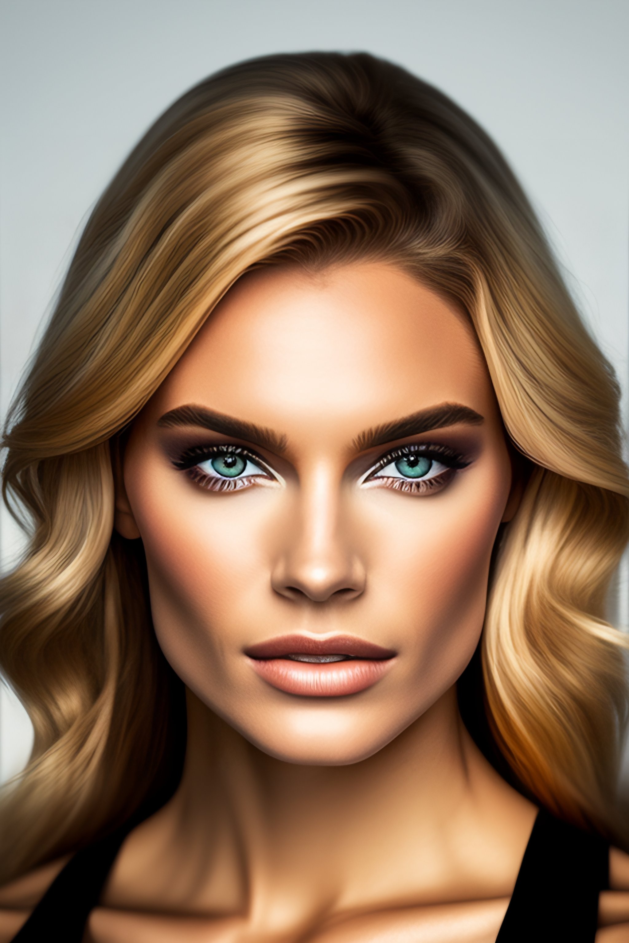 Lexica - Female blond model face shoot