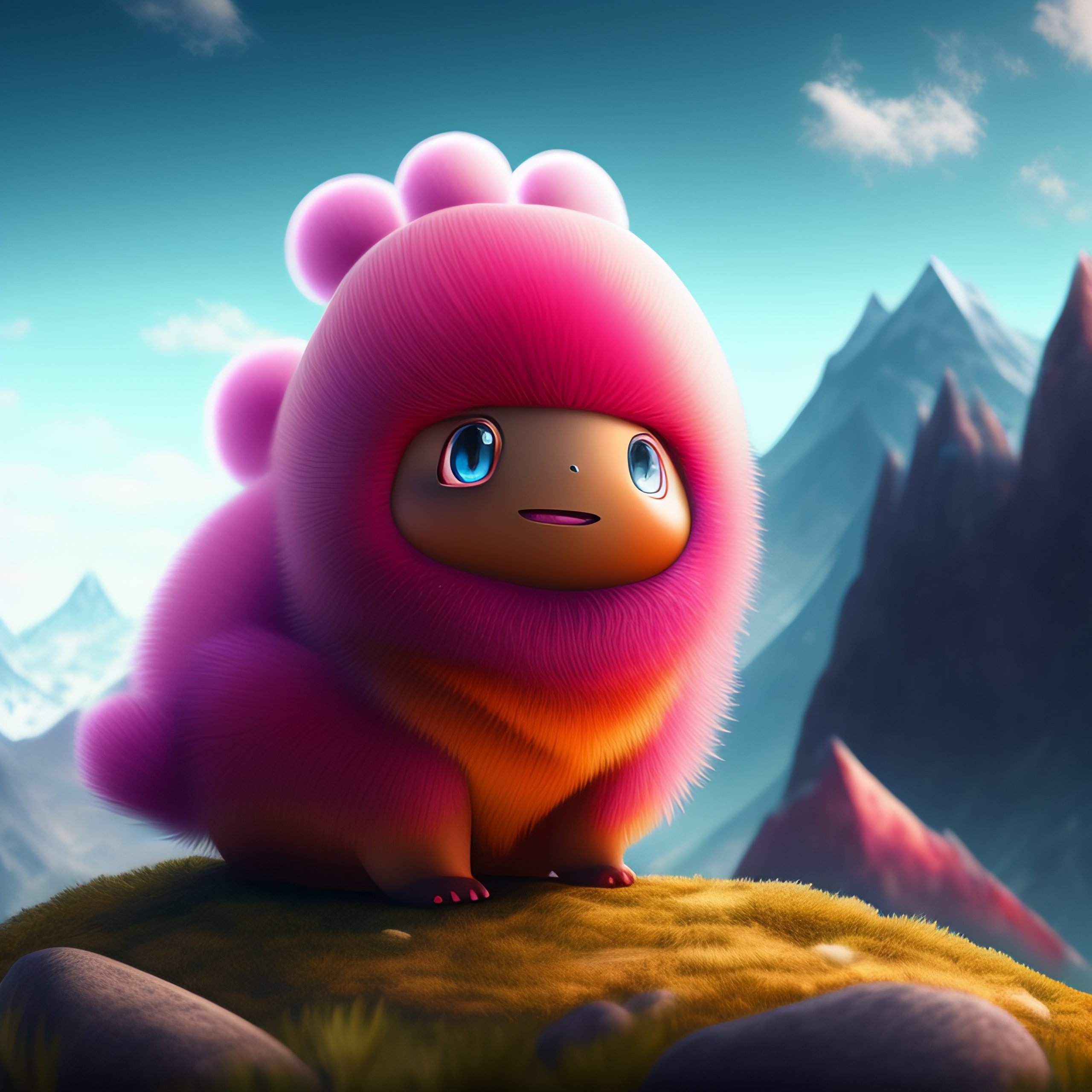 Lexica - Pokemon in the mountain photo, 4k hd photo, sharp photo ...