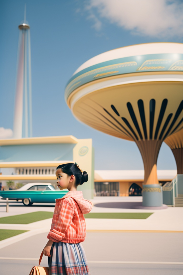 Lexica - 1954 ,black hair little girl looking to the camera beside ...