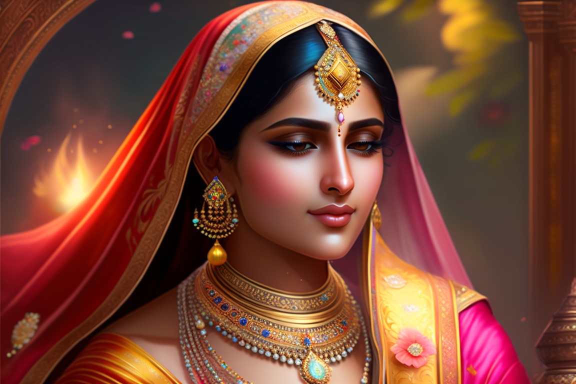 Lexica - Feeling upset, Radha realized that precious jewels might look ...
