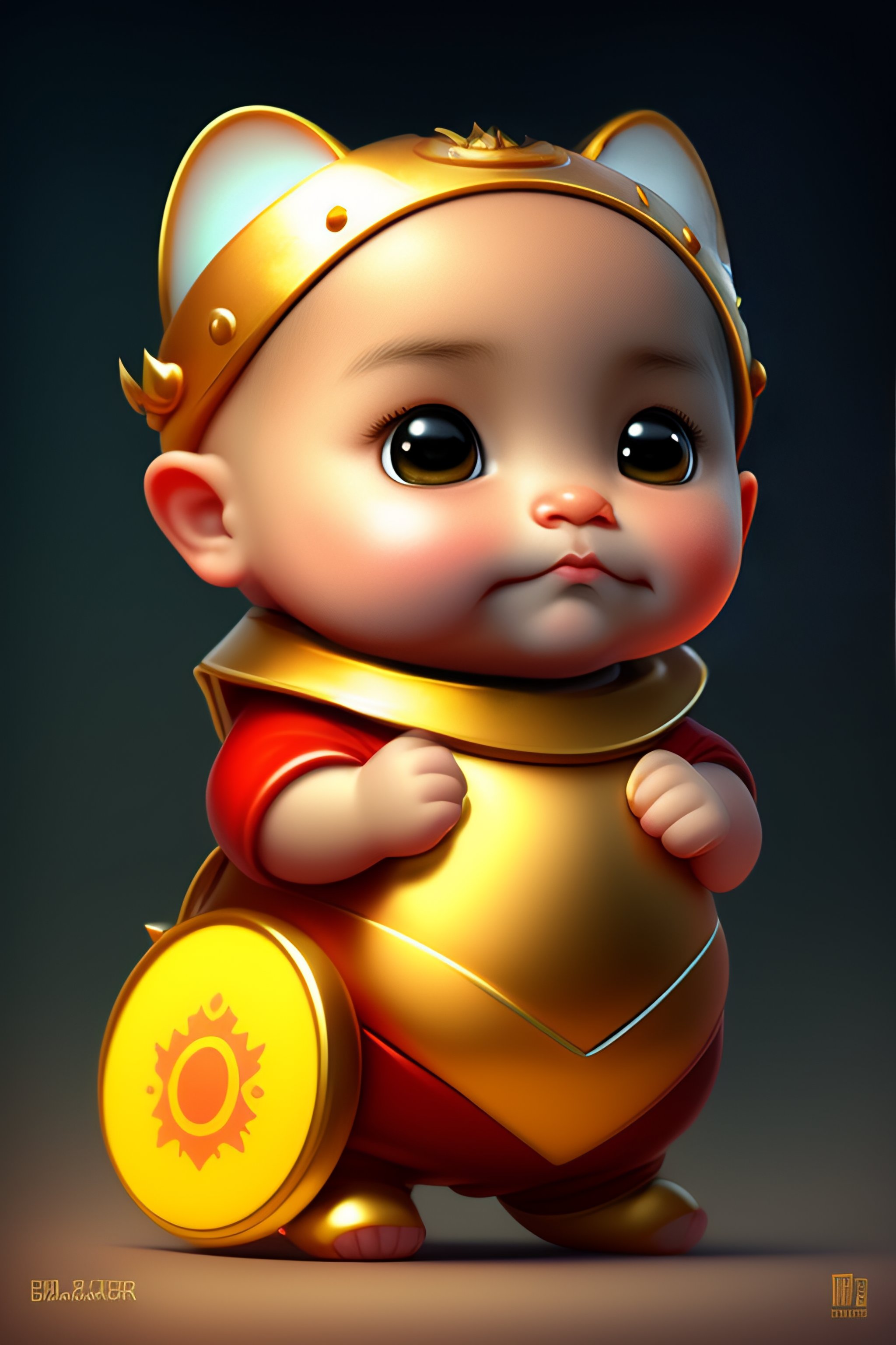 Lexica - Cute and adorable cartoon KING BALTASAR baby, fantasy ...