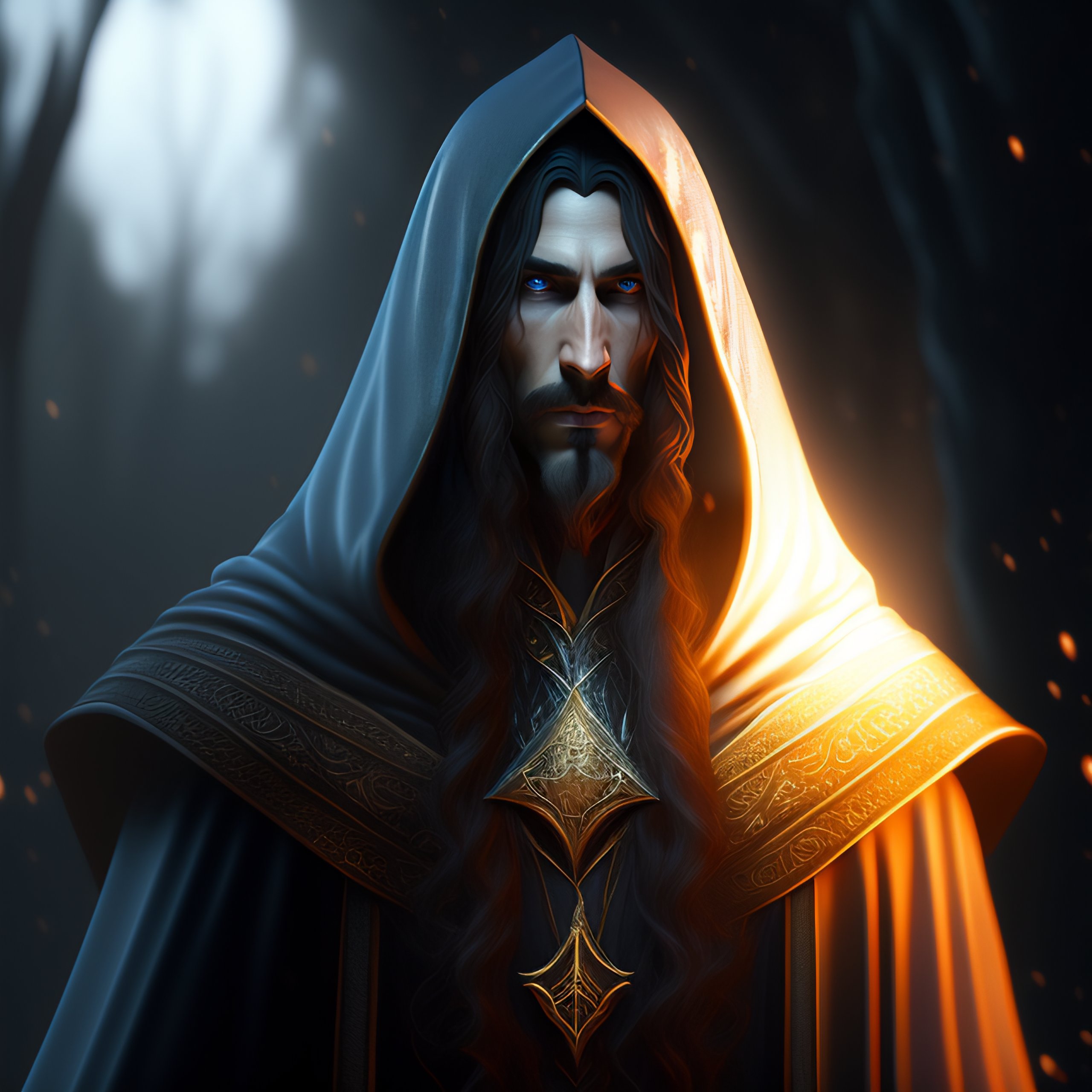 Lexica - A pale elven necromancy wizard with long black hair in a ...