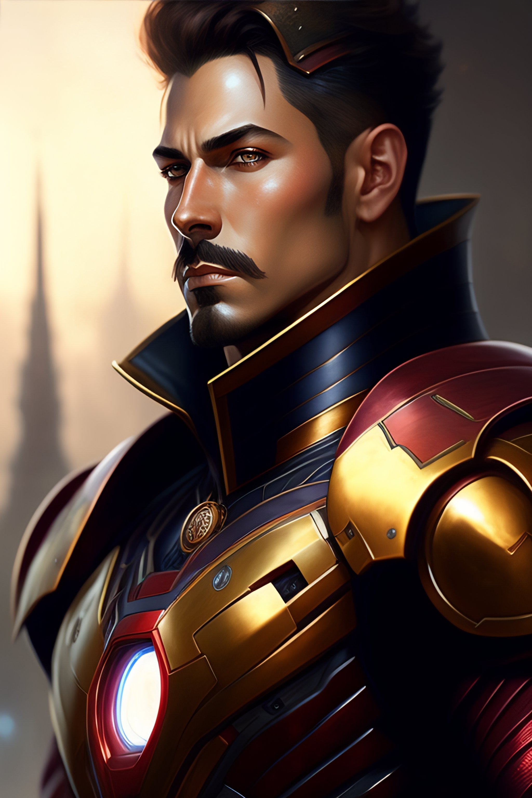 Lexica - Steampunk Iron Man, d & d, fantasy, portrait, highly detailed ...