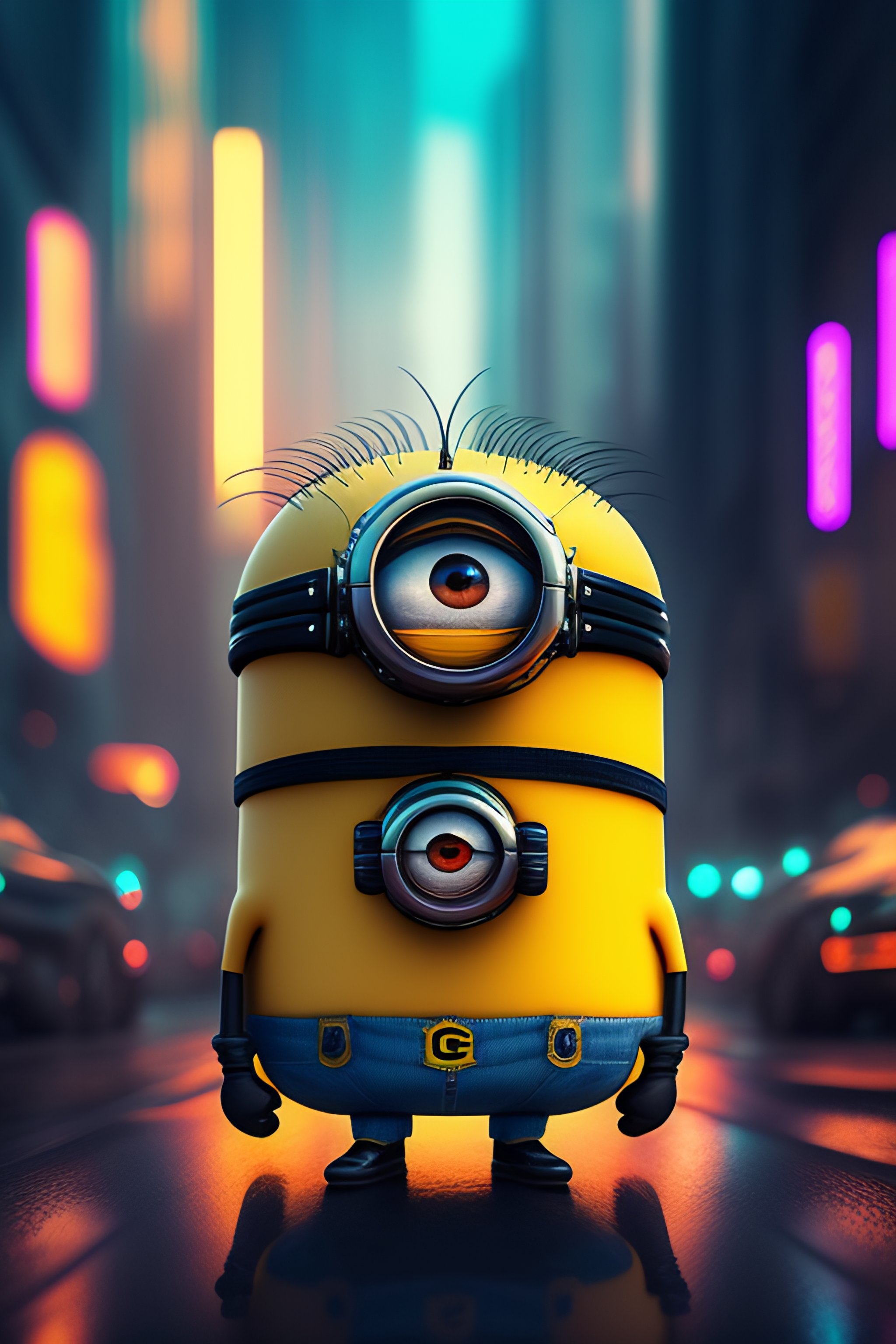 Lexica - Minion in cyberpunk city