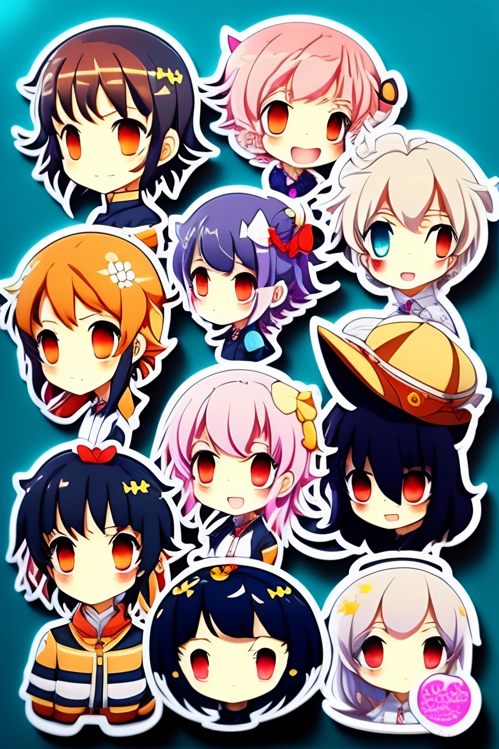 Lexica - Cute 2D Anime Style Stickers