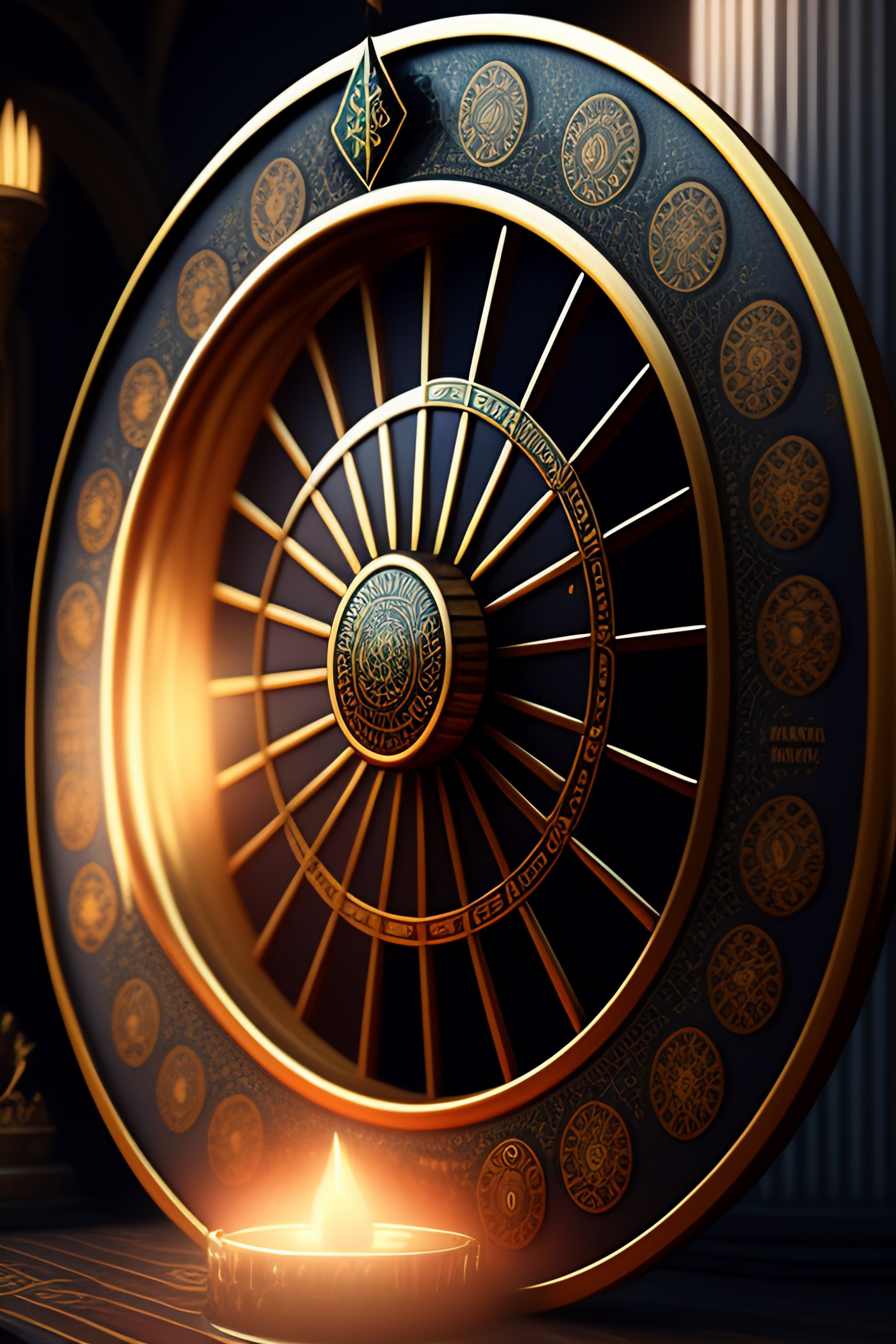 Lexica - Tarot Major arcana card Wheel of Fortune, clean lines, card's ...