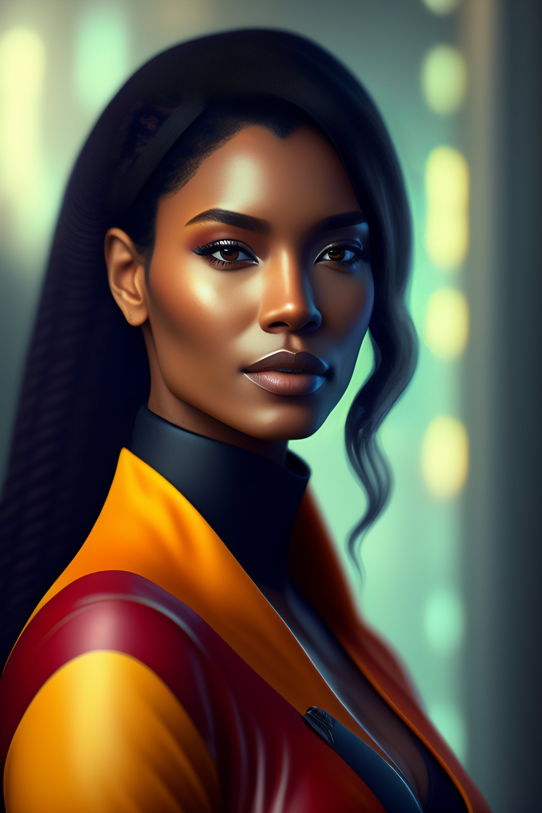 Lexica - Portrait of woman avatar tech