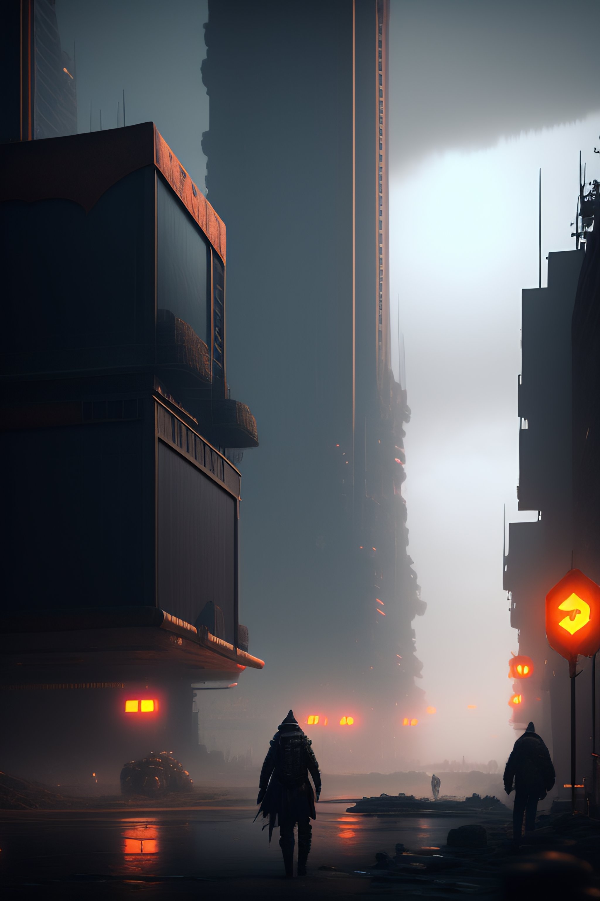 Lexica - Ruined post apocalyptic city cyberpunk,dark styled, dramatic ...