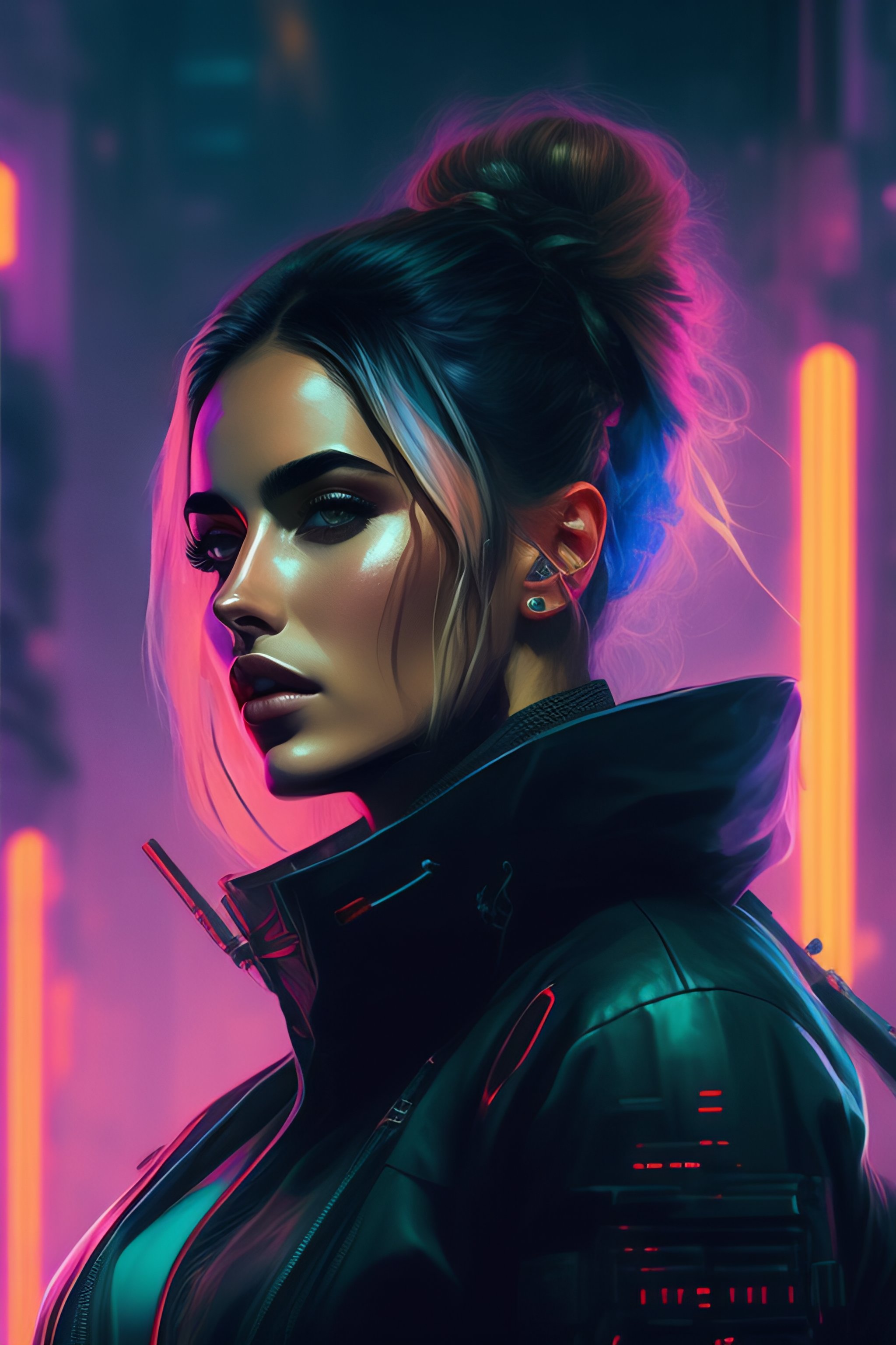 Lexica - Theo james and ana de armas, cyberpunk futuristic neon ...