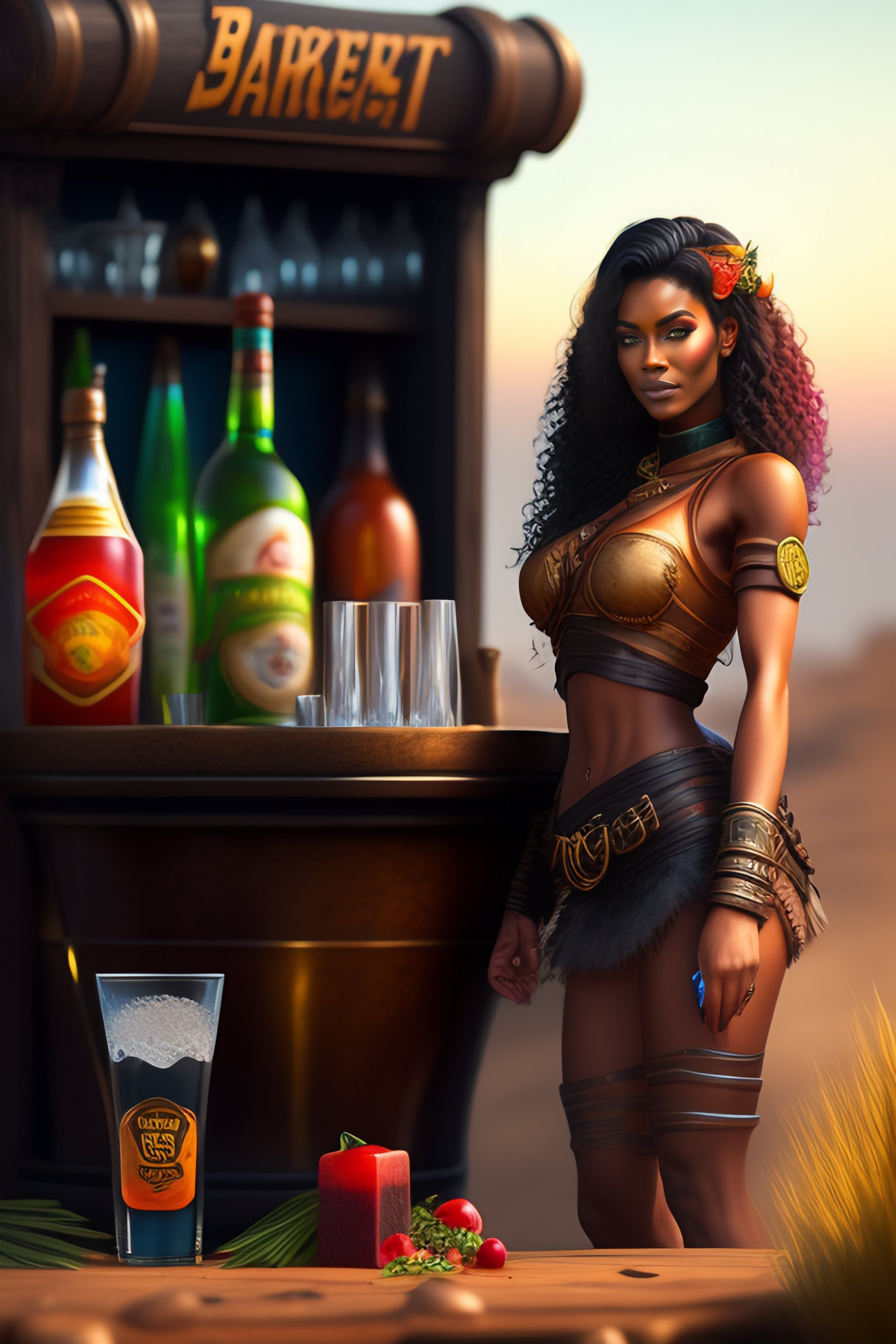 Lexica - Bartender post apocalyptic,warrios summery