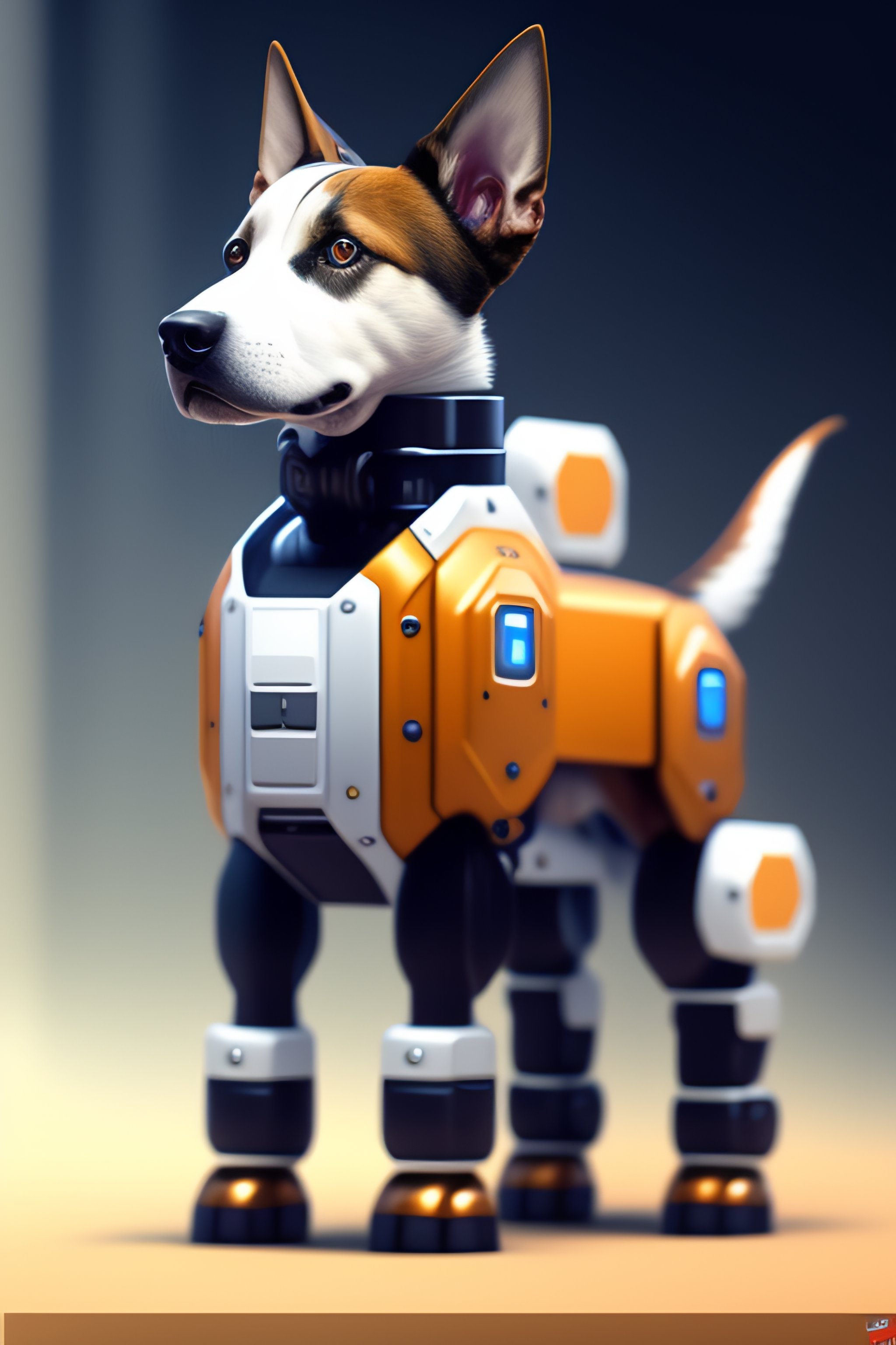 Lexica - Ss 1 3 robo borg hound, medical mecha canine, digital art, furaffinity, deviantart