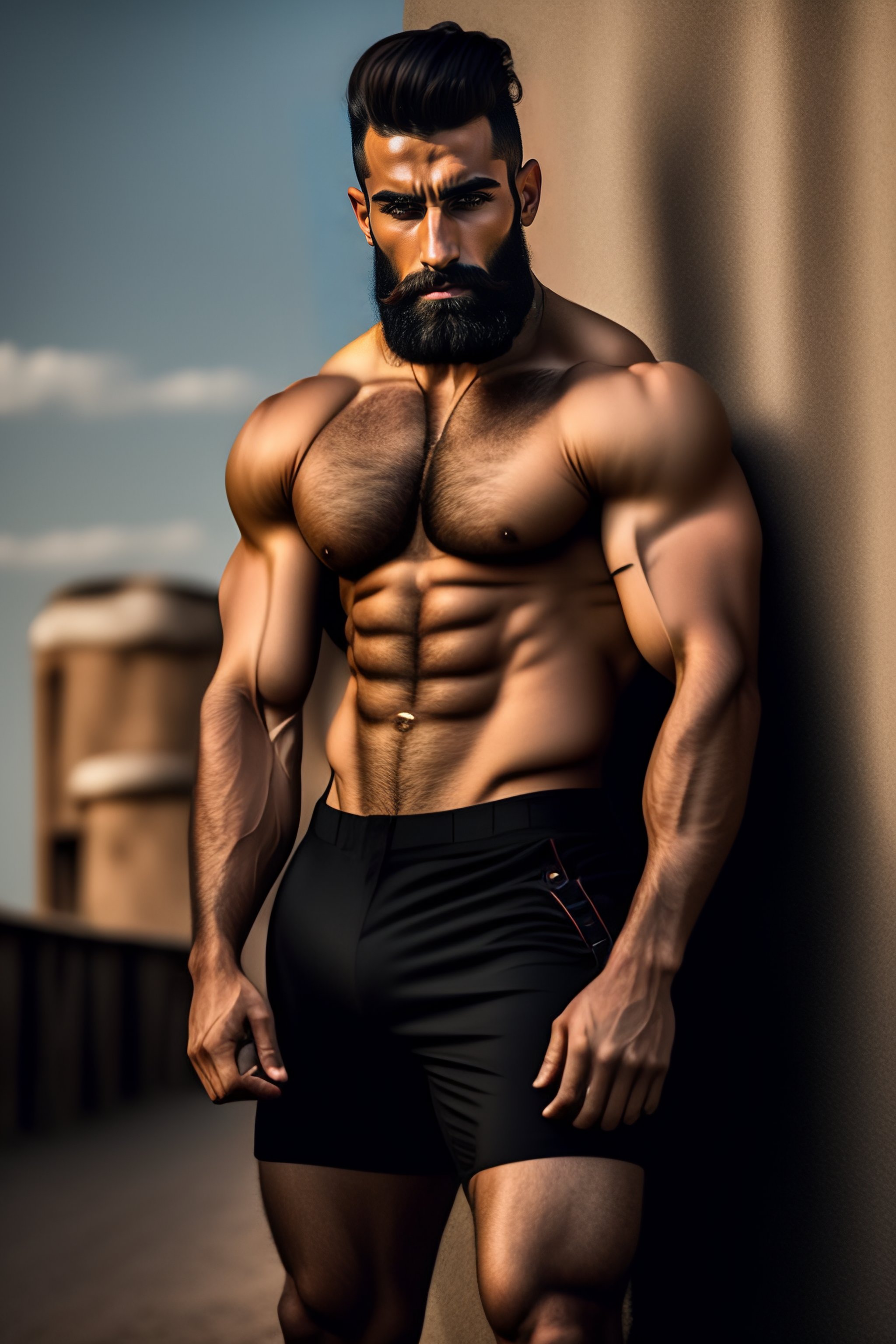 Lexica - Kurdish german 28 year old model with strong muscles and a ...