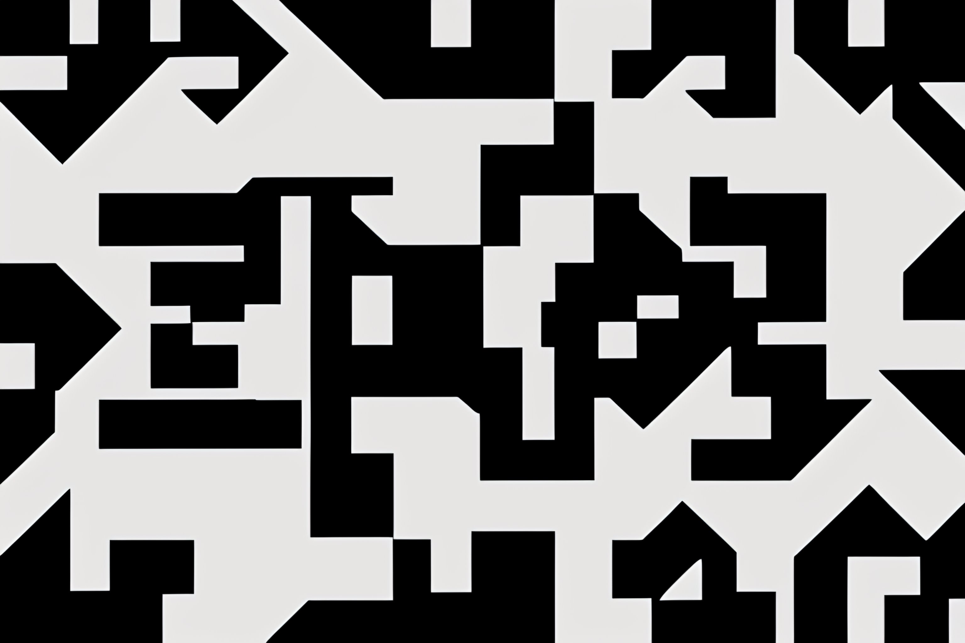 Lexica - Recursive minimalist 2d symbol for PARLATUR, black and white ...