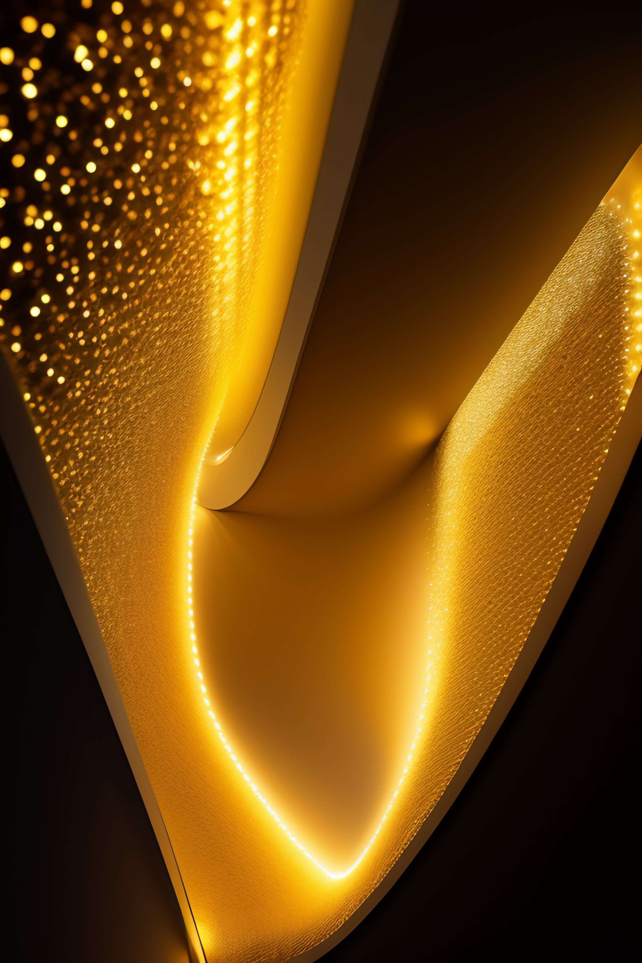 Lexica - A golden wall with an apparatus with beautiful golden strings ...