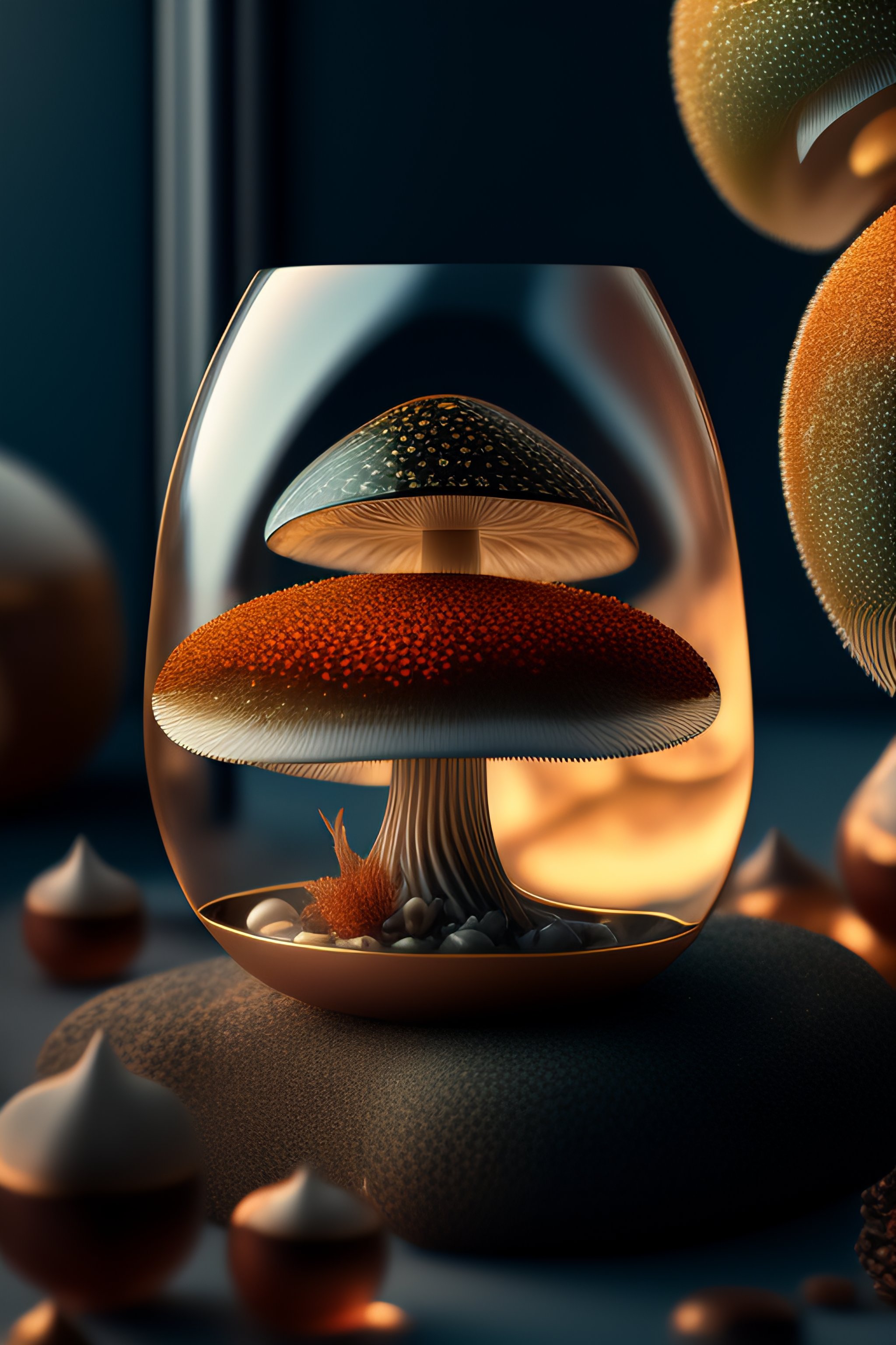 Lexica - Layered transparency of human inside with mushroom hybrid ...