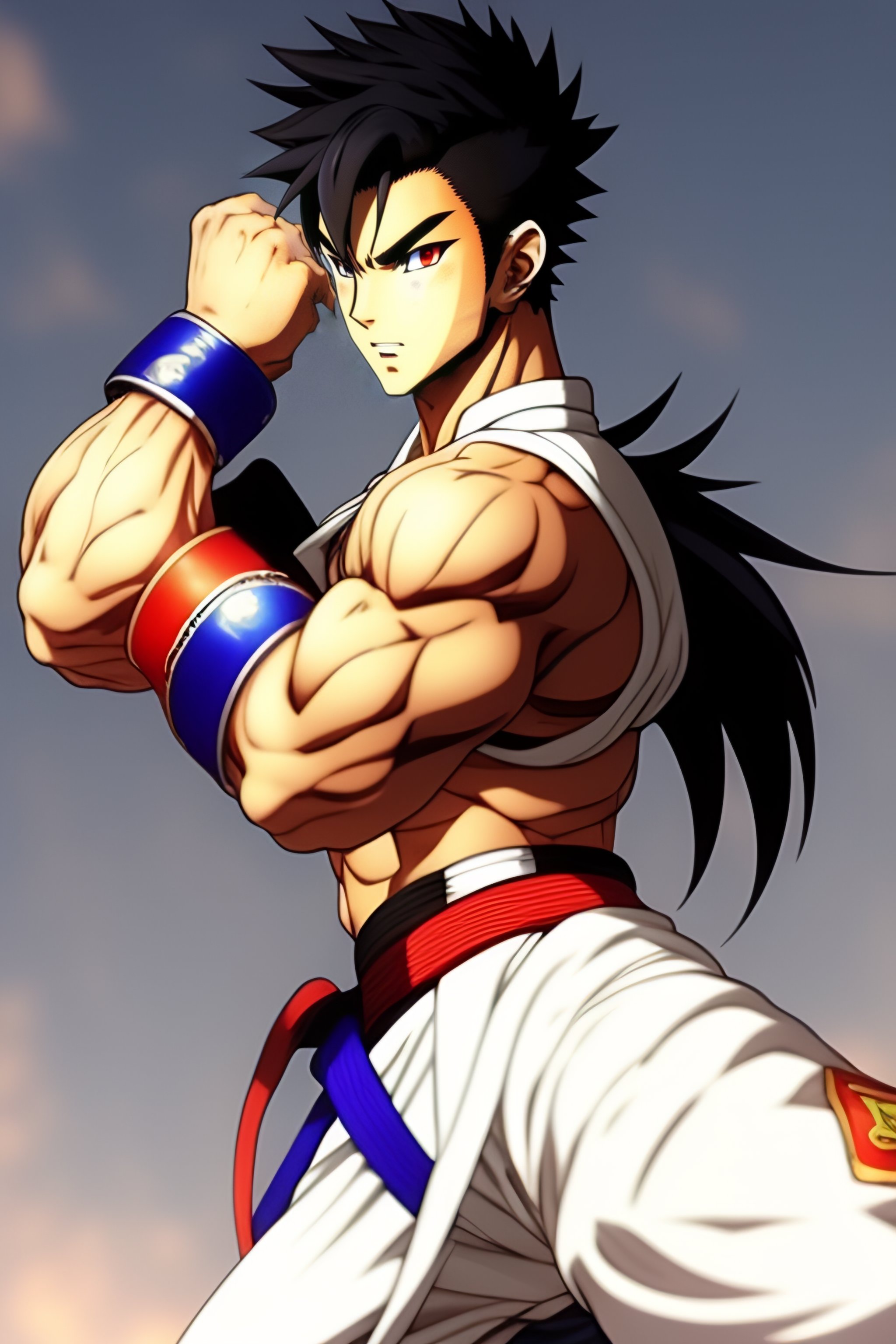 Lexica - Anime character who is a scrappy and energetic young martial ...
