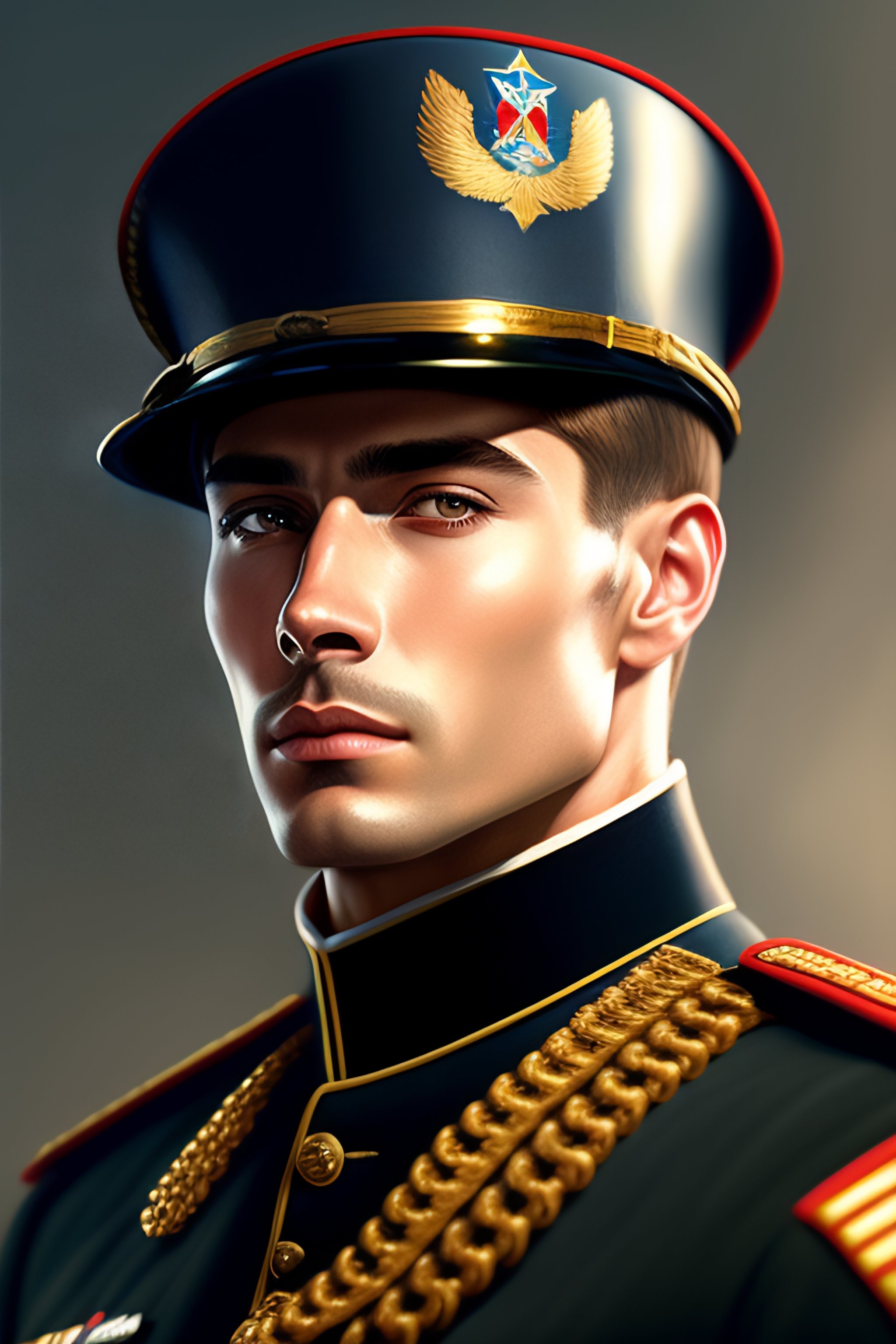 Lexica - A digital painting of a man in a military uniform, a ...