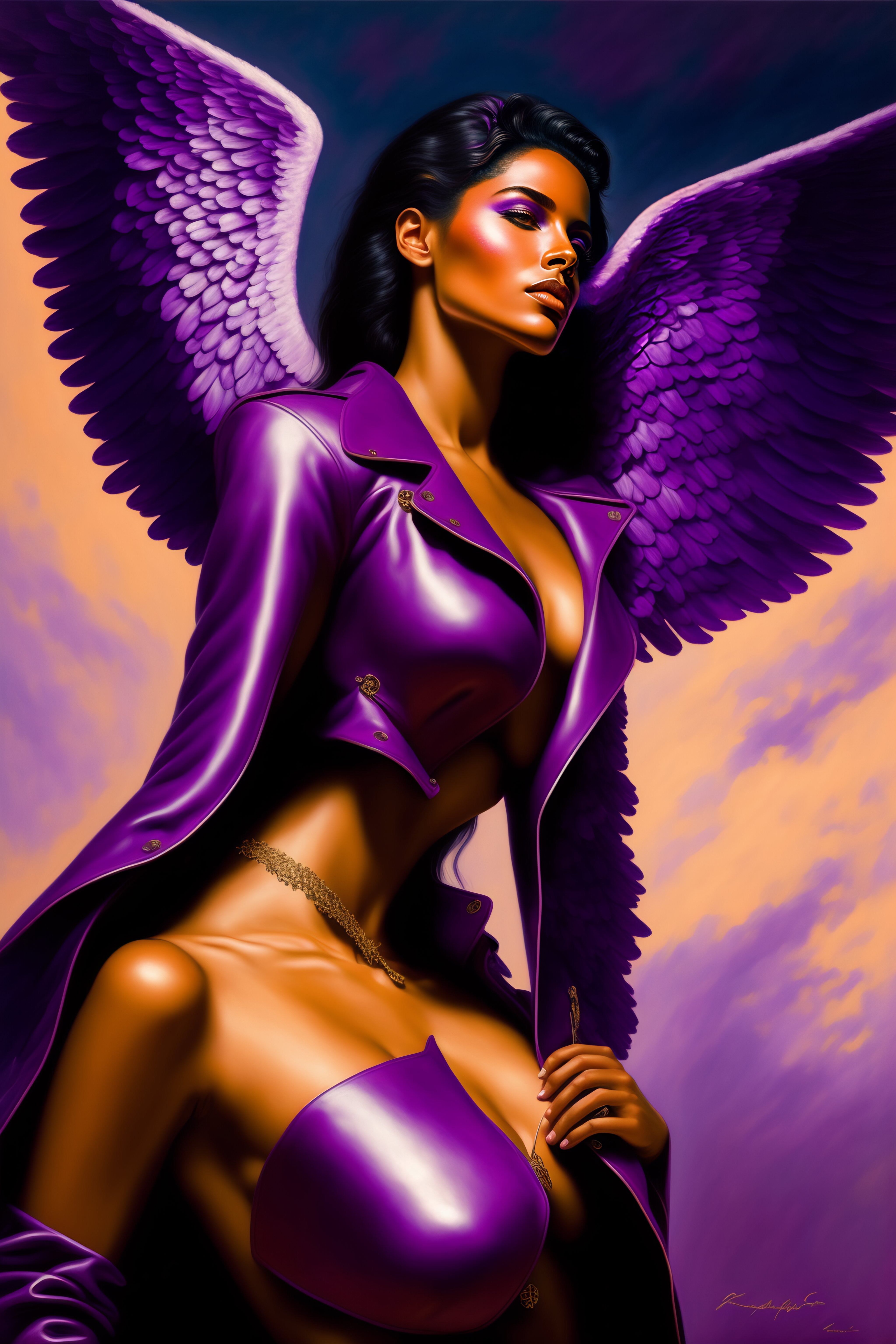 Female Dark Angel Drawing